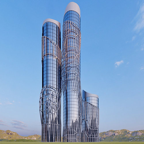 Future building 07 3D model | CGTrader