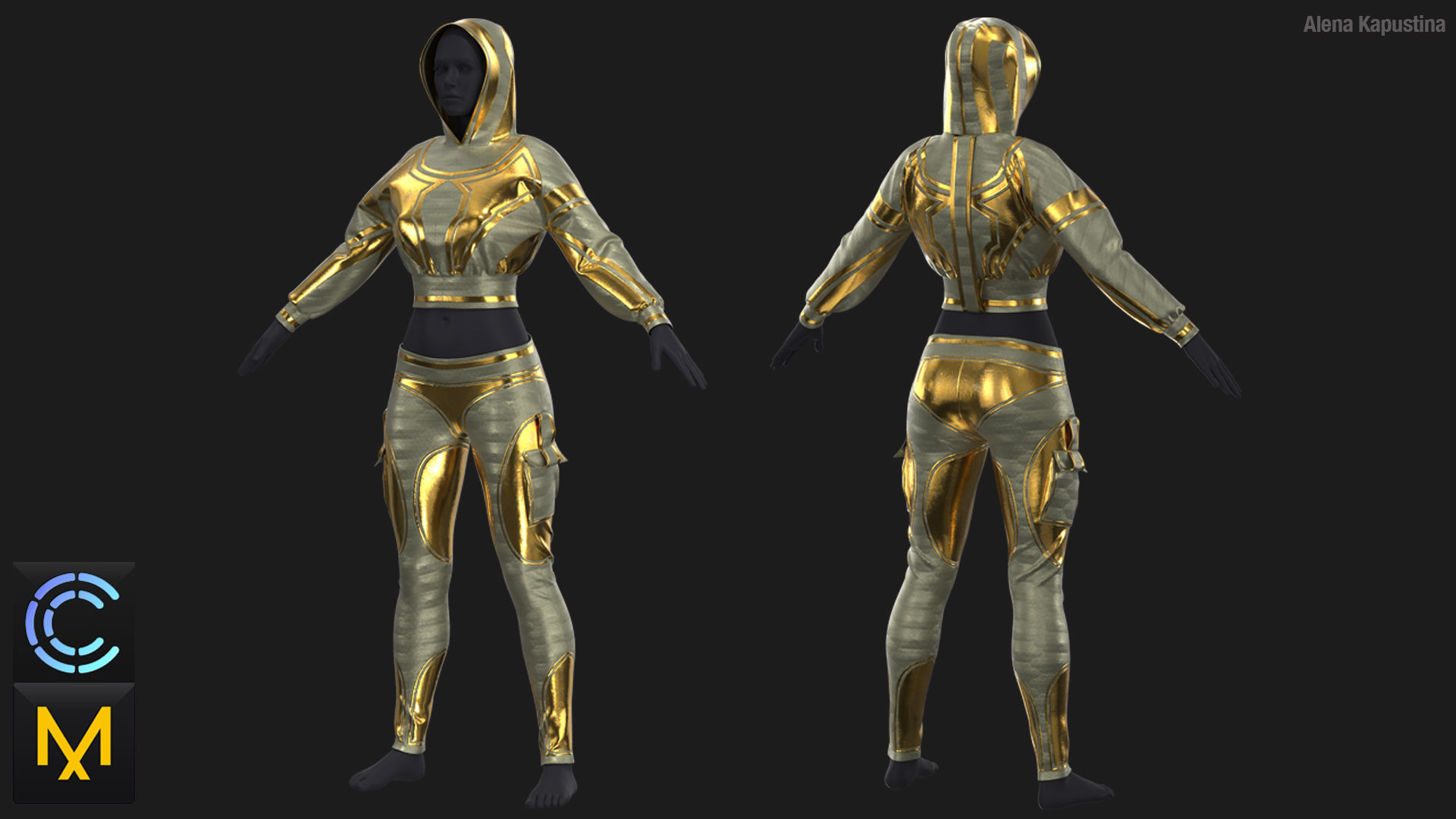 Female Outfit Marvelous Designer Project 3d Model Cgtrader