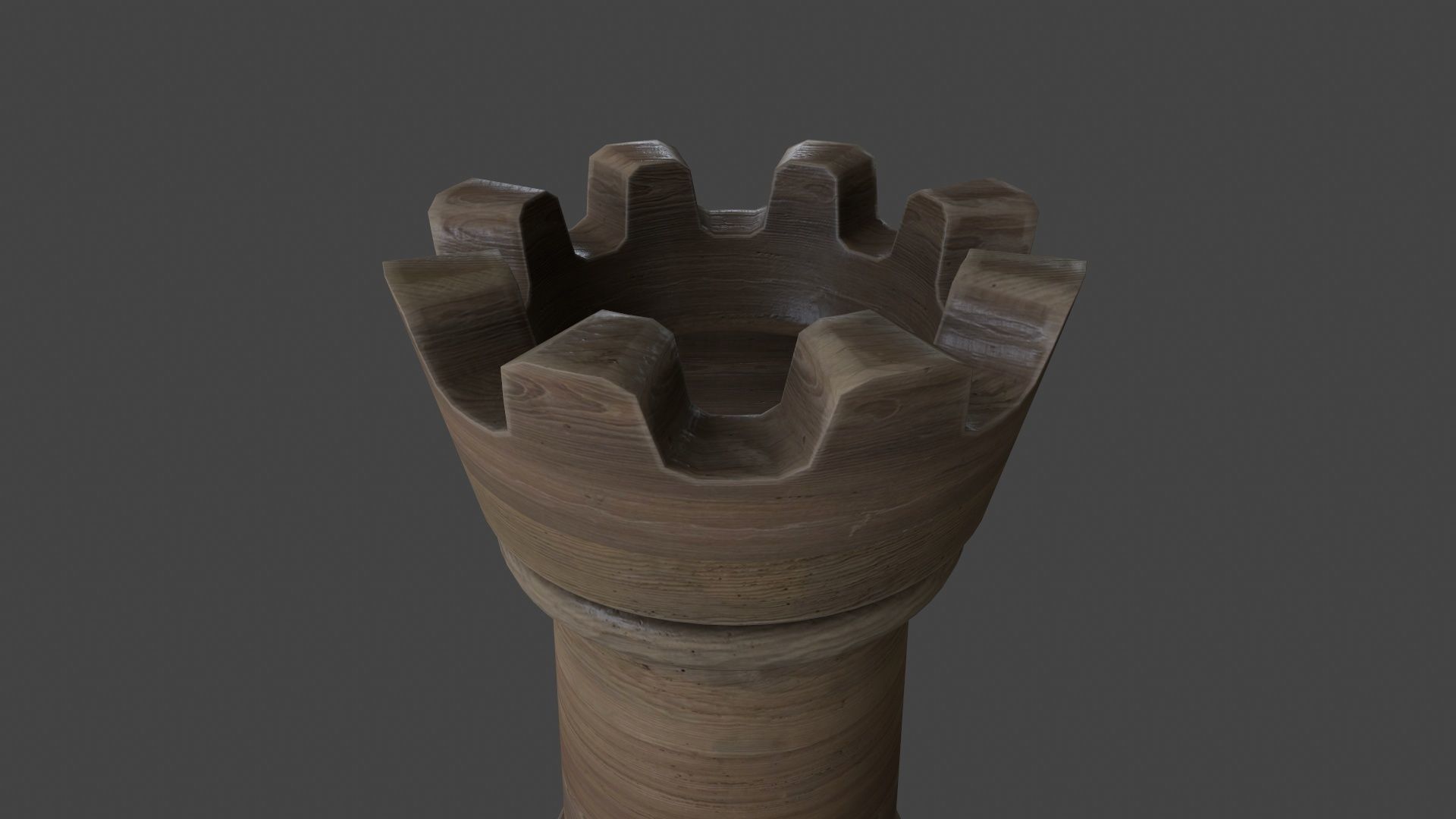 CHES-024 Wooden Rook 3D model | CGTrader