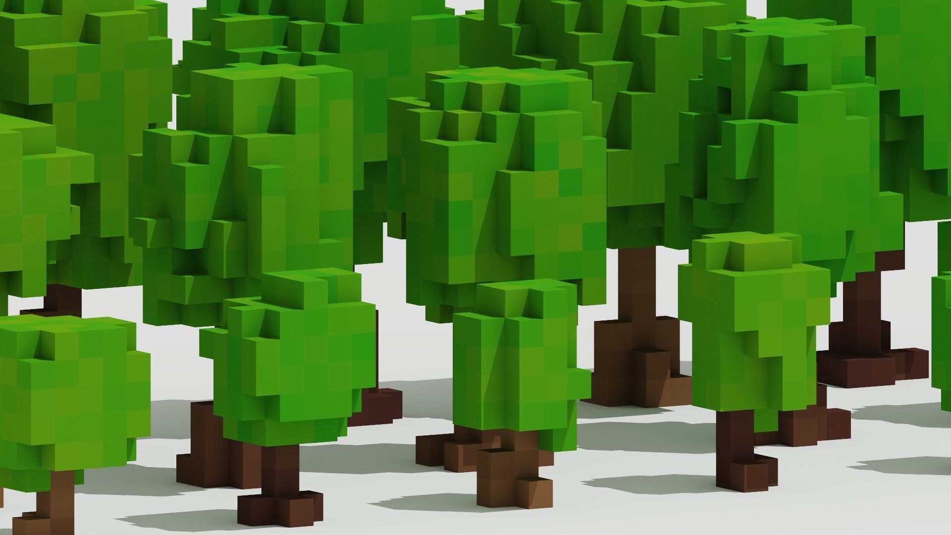 3D model Voxel Trees Pack VR / AR / low-poly | CGTrader