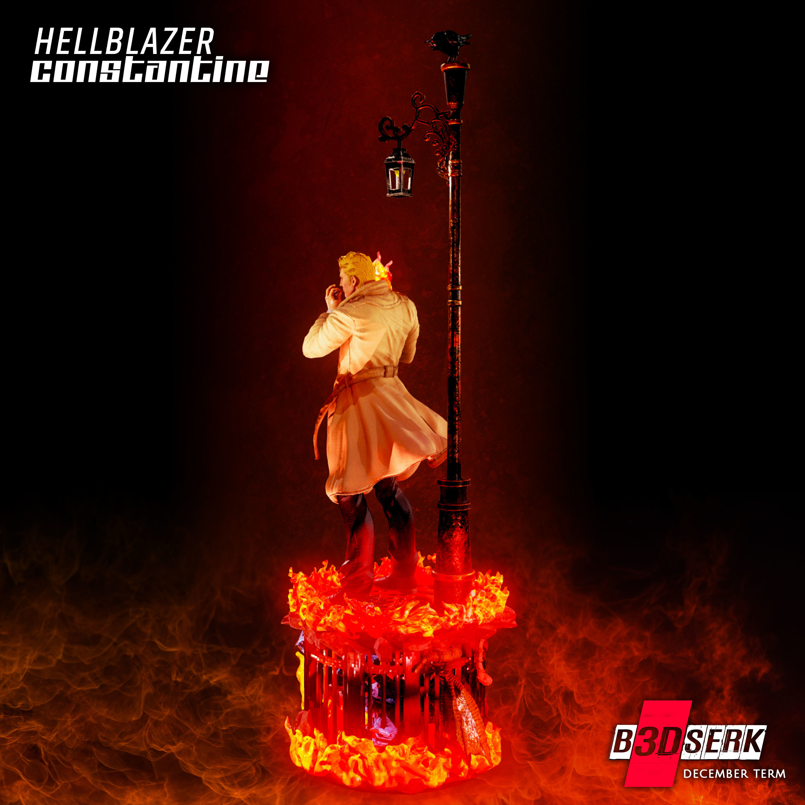 B3DSERK HellBlazer - Constantine 3d Sculpture For 3d printing 3D model 3D printable | CGTrader