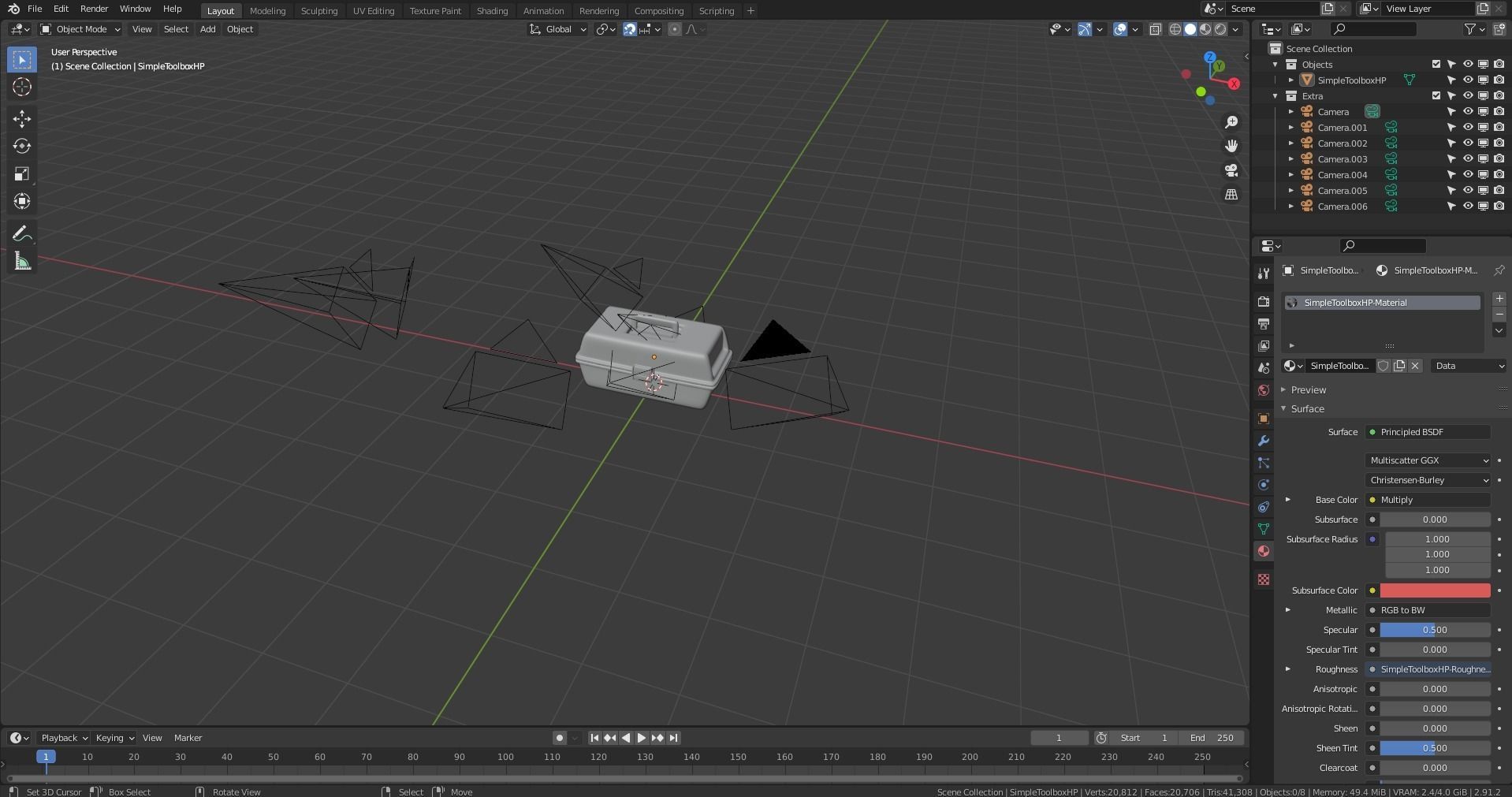 3D model Simple Tool Box VR / AR / low-poly | CGTrader