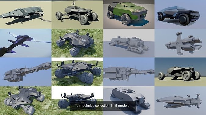 ztr technics collection 1 VR / AR / low-poly | CGTrader
