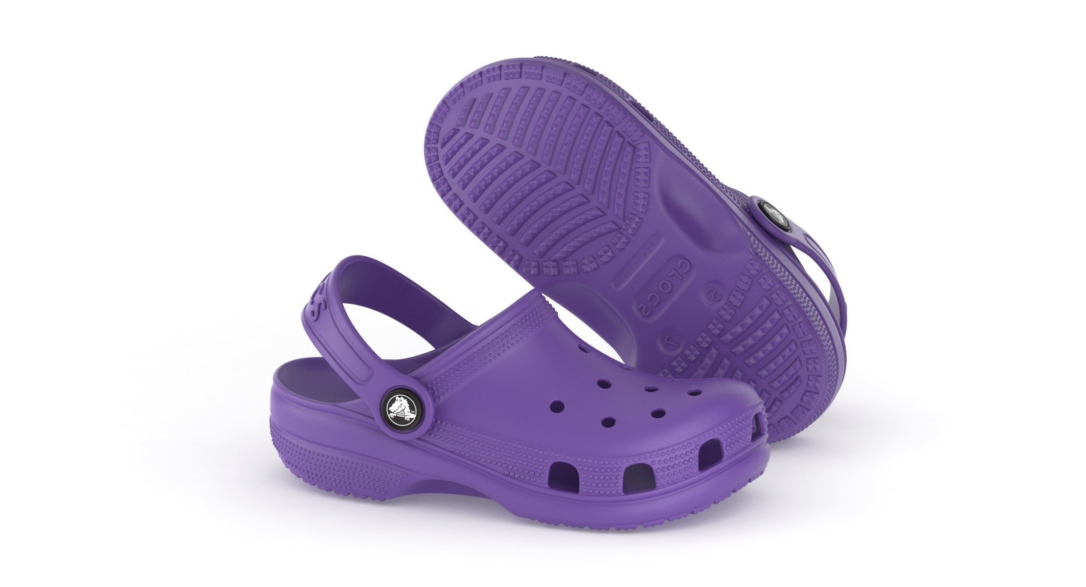 Crocs Classic Clog Neon Purple 3D model | CGTrader