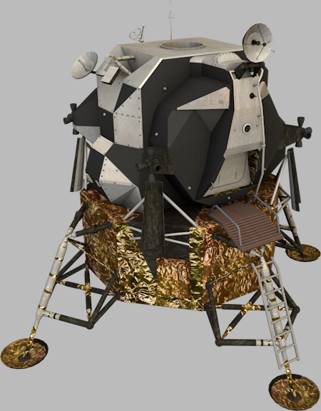 3D model ALSEP and Lunar Module VR / AR / low-poly | CGTrader