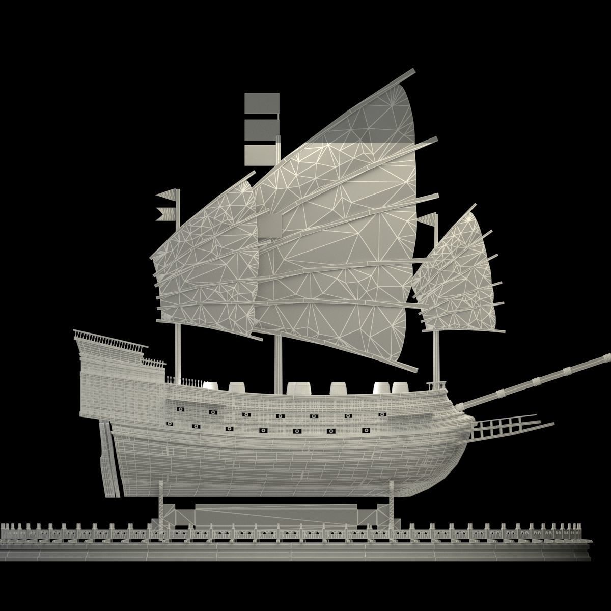 Chinese treasure ship 3D model | CGTrader