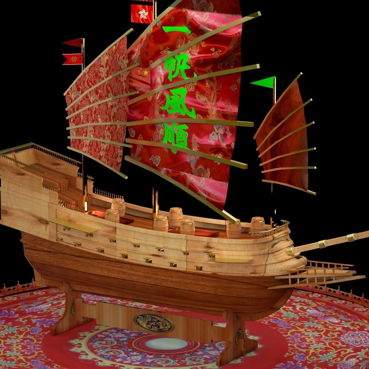 Chinese treasure ship 3D model | CGTrader