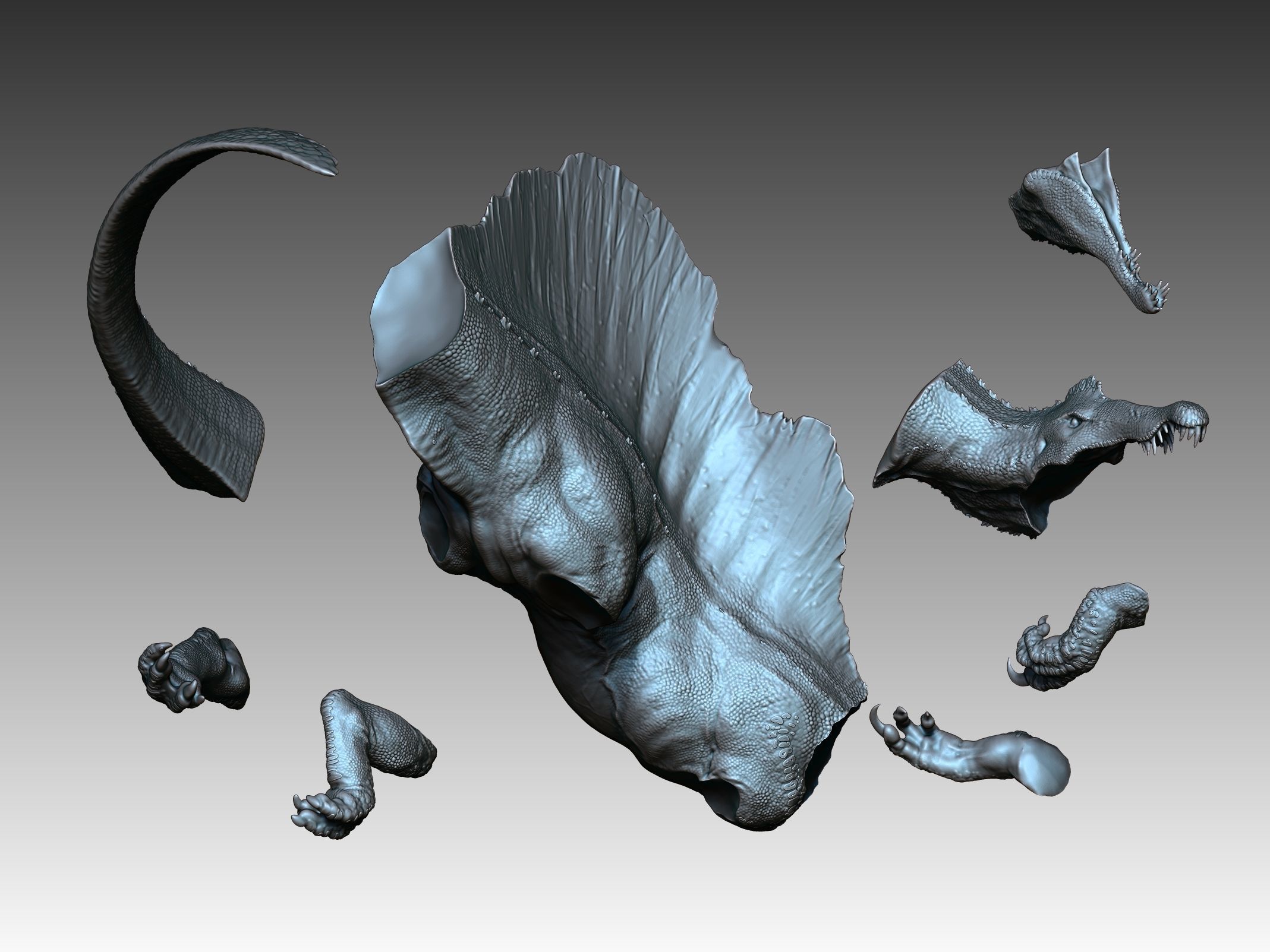 SPINOSAURUS 3D model 3D printable | CGTrader