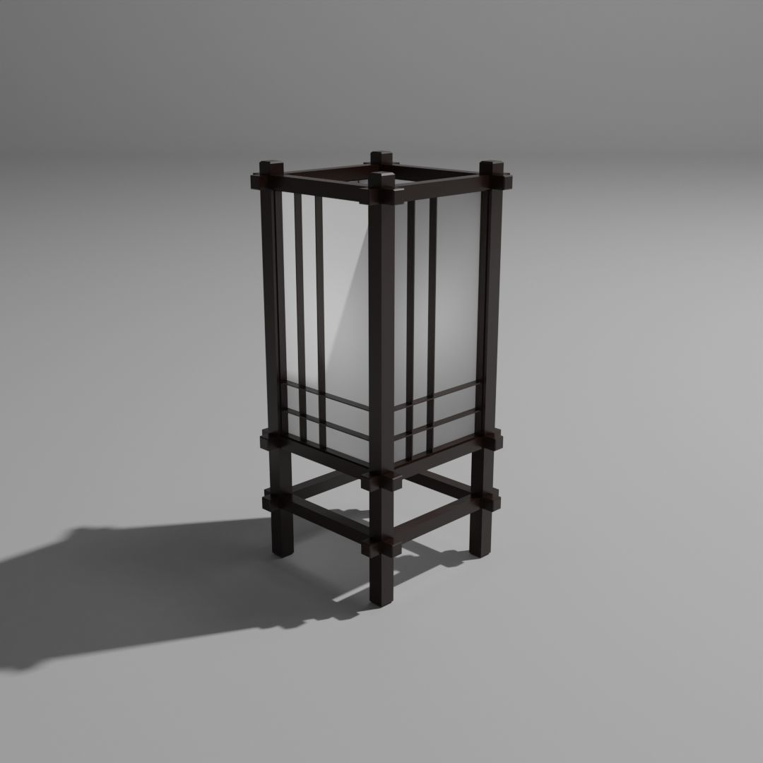Traditional Japanese lantern free 3D model | CGTrader