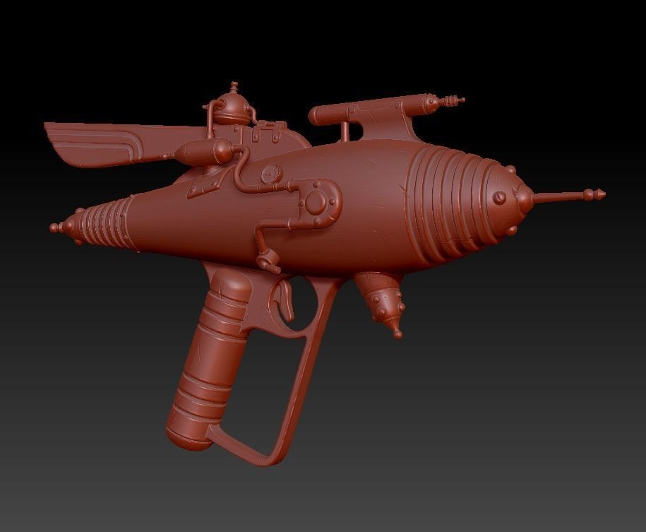 Retro Raygun For Print 3D model 3D printable | CGTrader