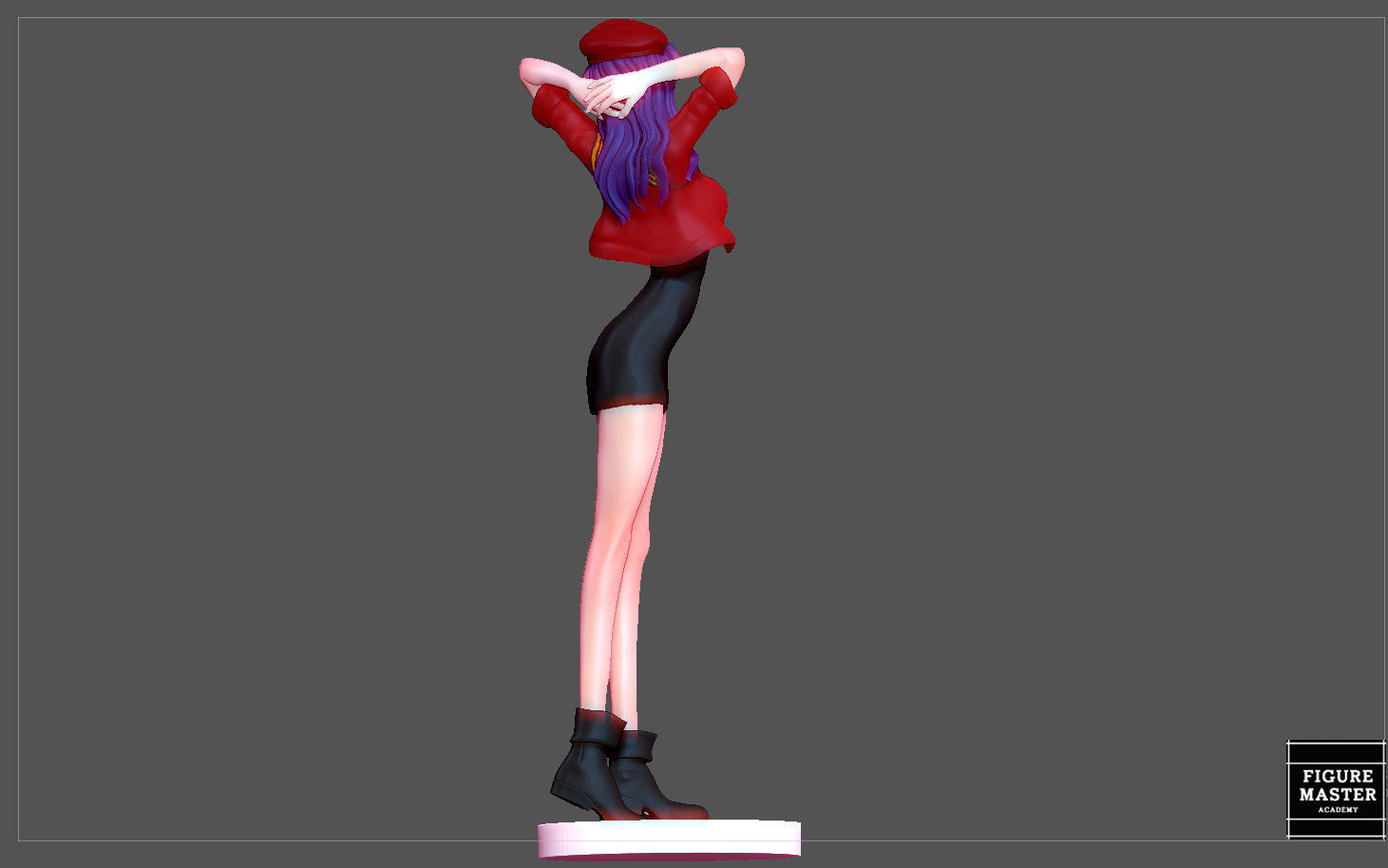 MISATO KATSURAGI UNIFORM VERSION EVANGELION ANIME GIRL CHARACTER 3D ...