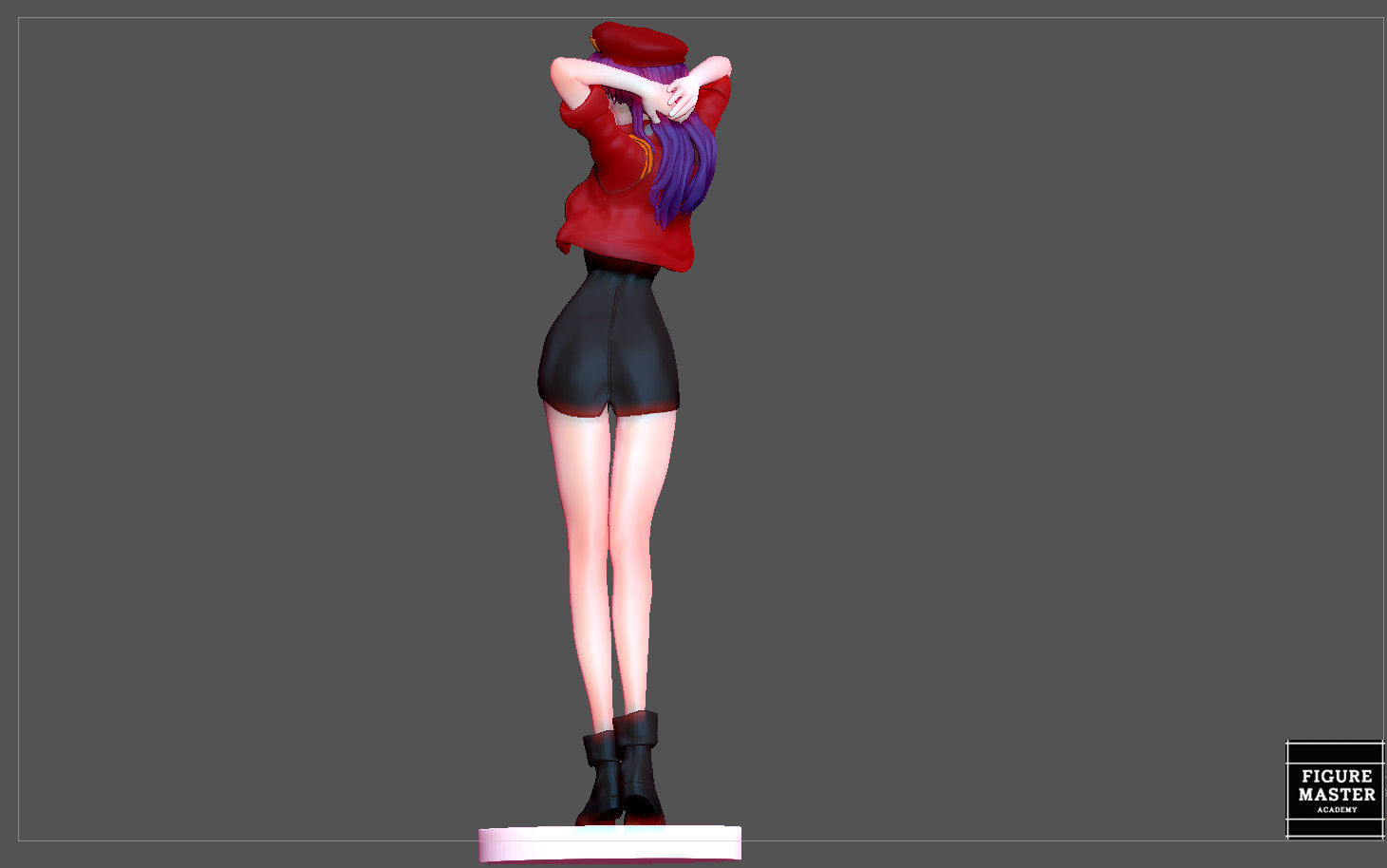 MISATO KATSURAGI UNIFORM VERSION EVANGELION ANIME GIRL CHARACTER 3D ...