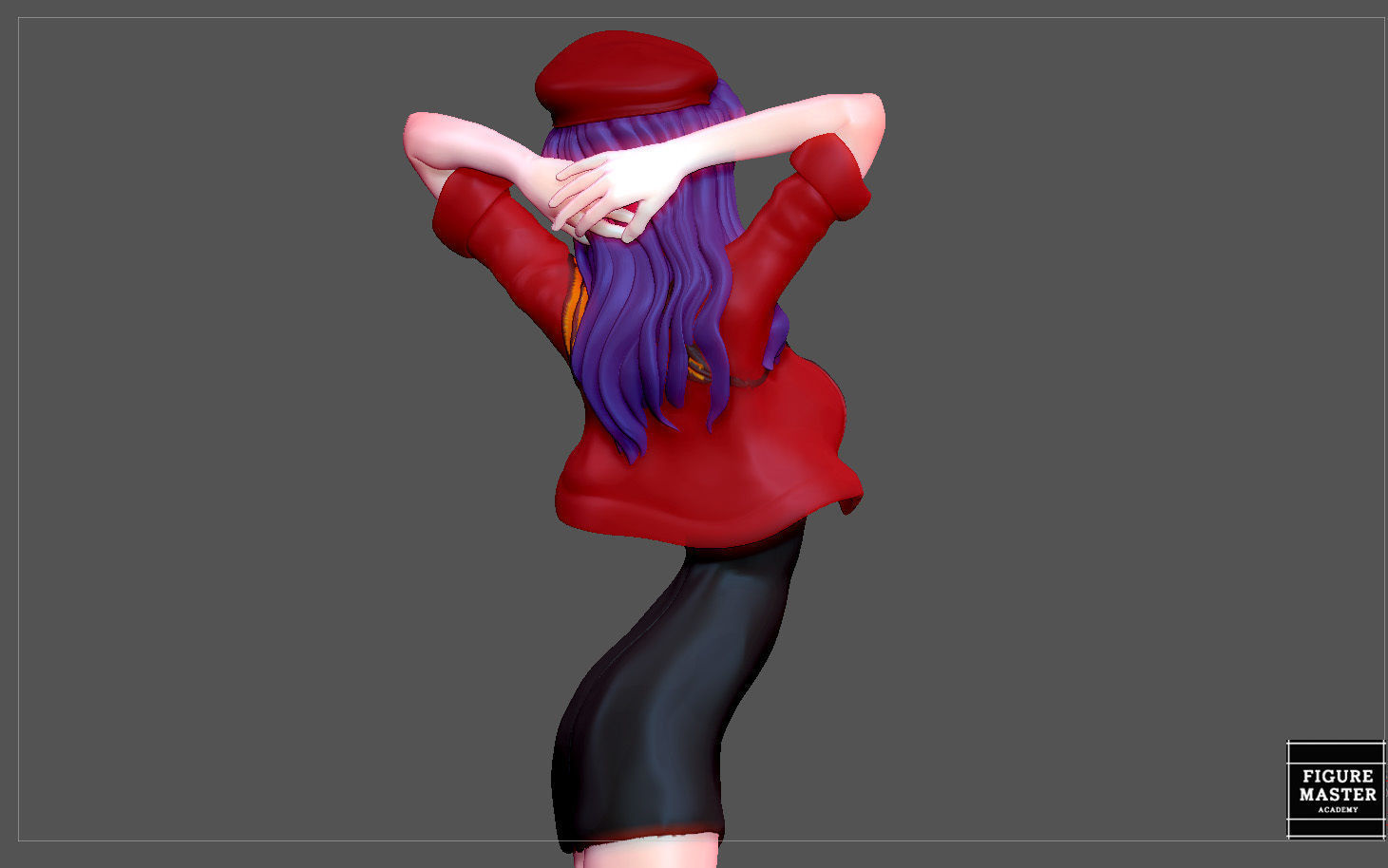 MISATO KATSURAGI UNIFORM VERSION EVANGELION ANIME GIRL CHARACTER 3D ...