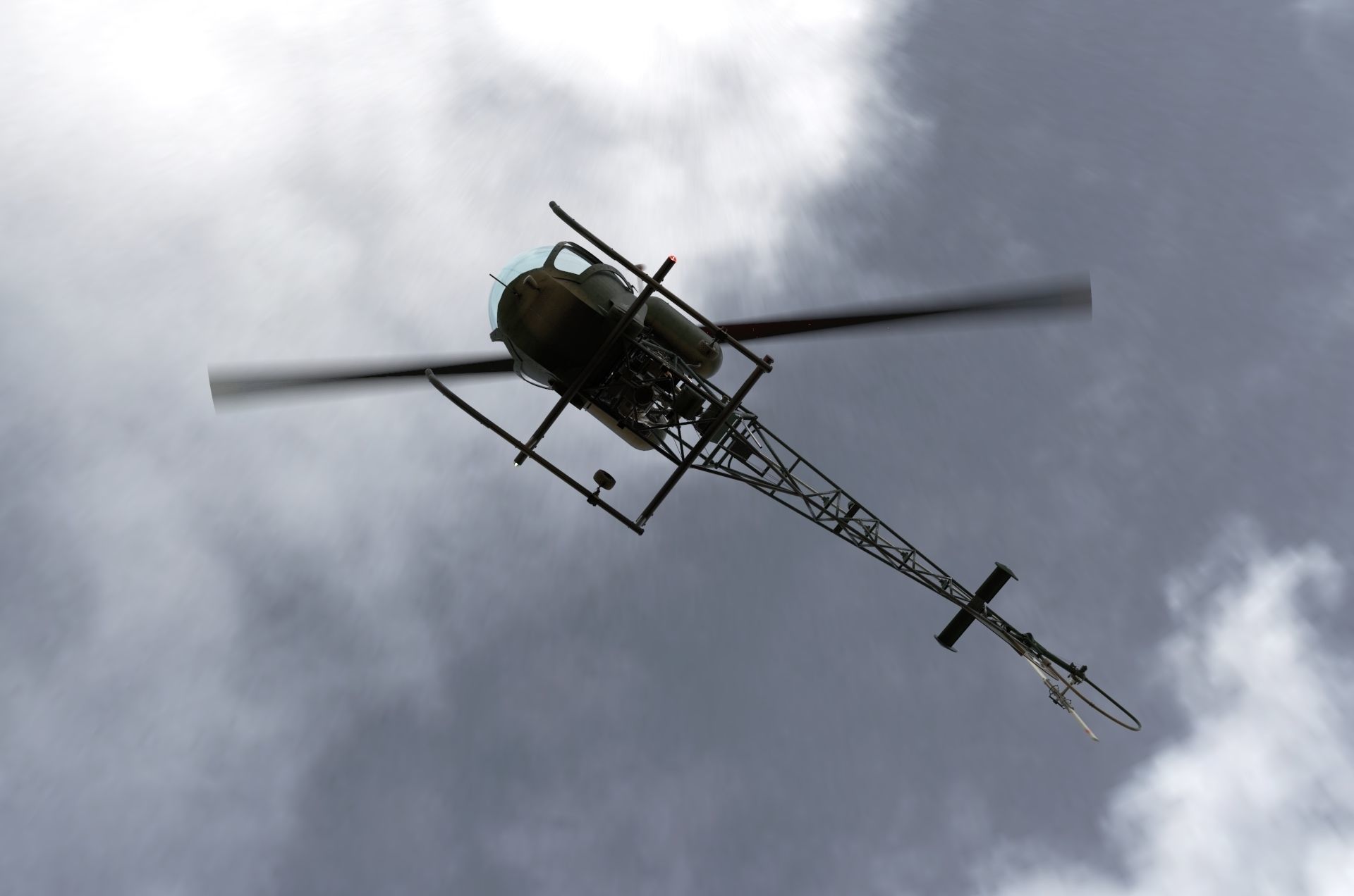 The Bubble Helicopter - Bell 47G - Detailed Model 3D model | CGTrader