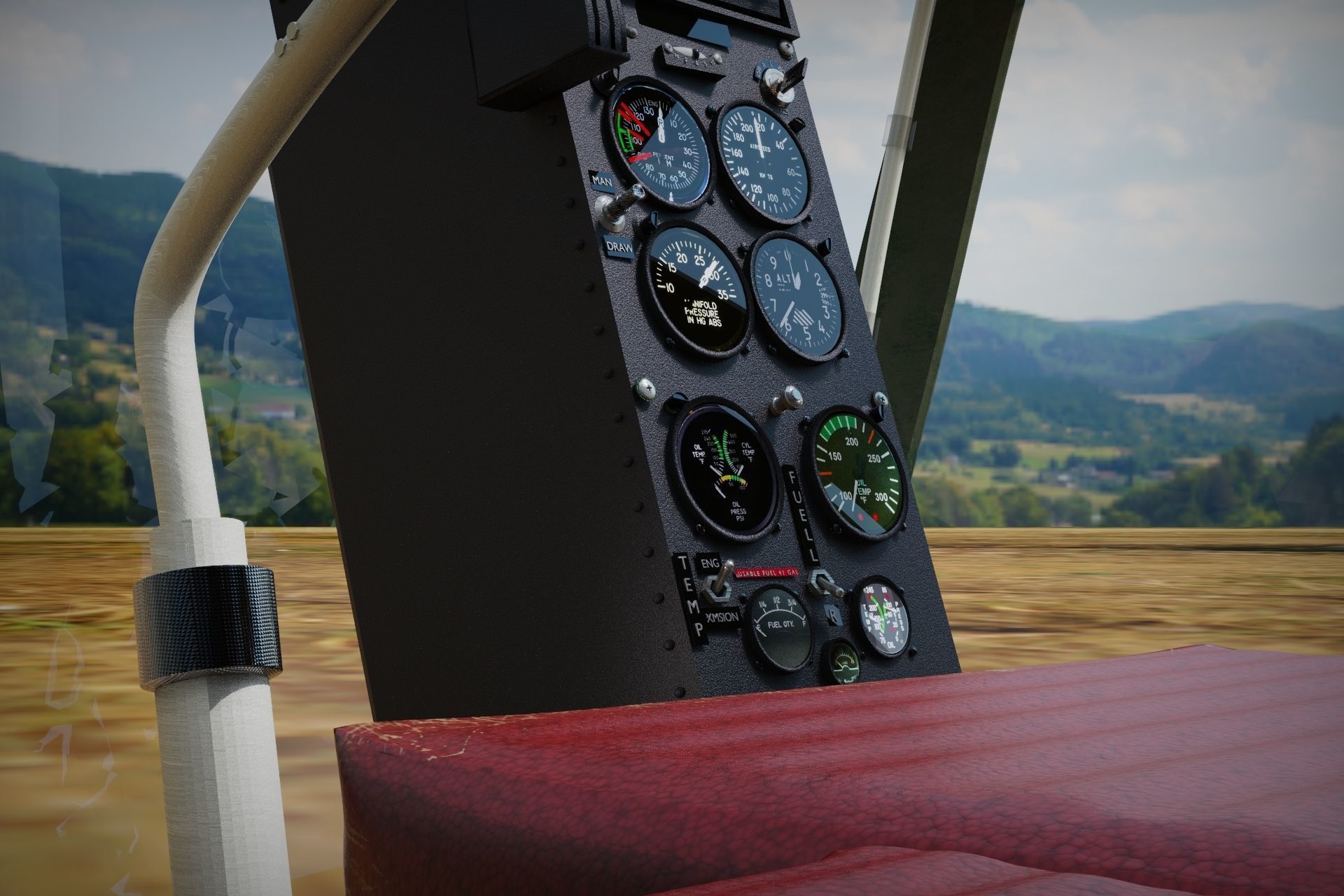 The Bubble Helicopter - Bell 47G - Detailed Model 3D model | CGTrader