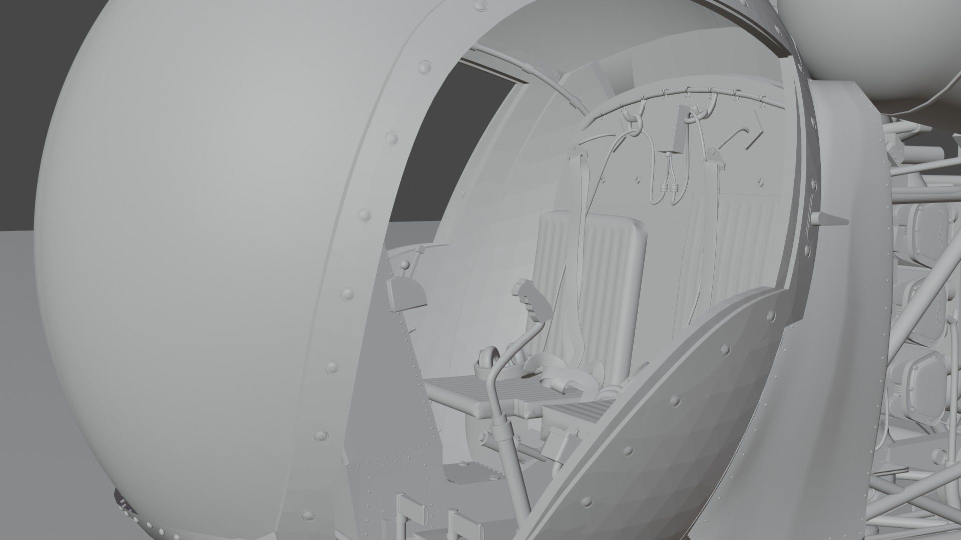 The Bubble Helicopter - Bell 47G - Detailed Model 3D model | CGTrader