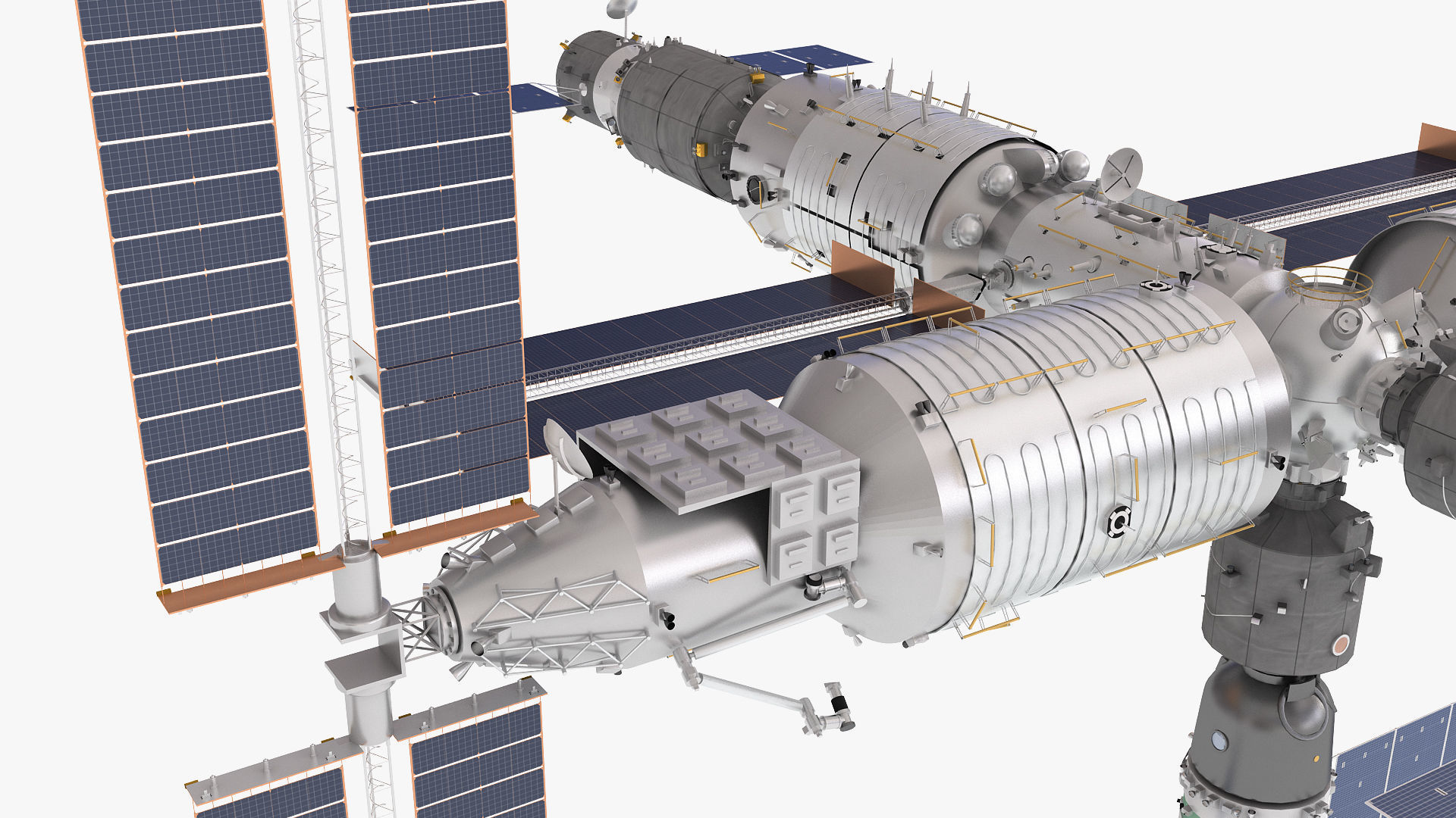 Chinese Space Station Tiangong TG CSS 3D model animated rigged | CGTrader