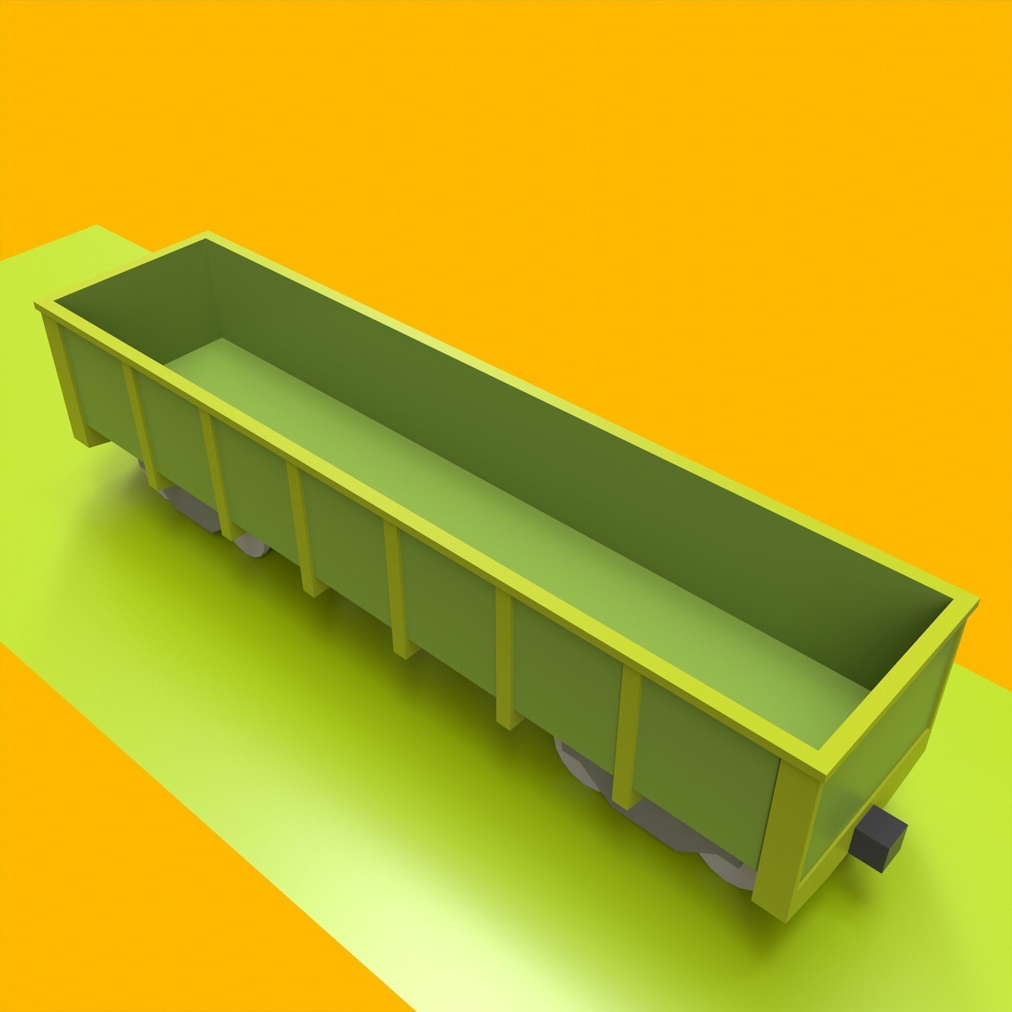 3D model low poly railway train VR / AR / low-poly | CGTrader