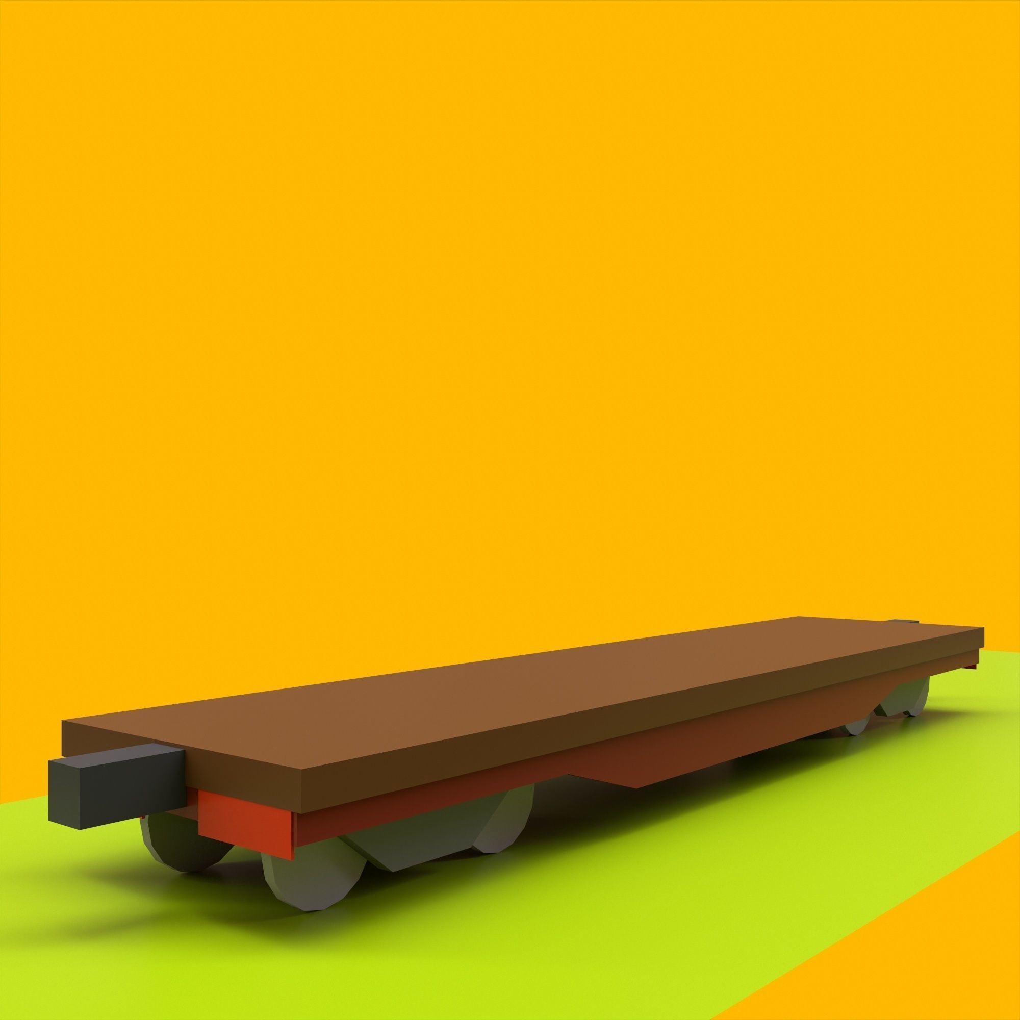 3D model low poly railway train VR / AR / low-poly | CGTrader