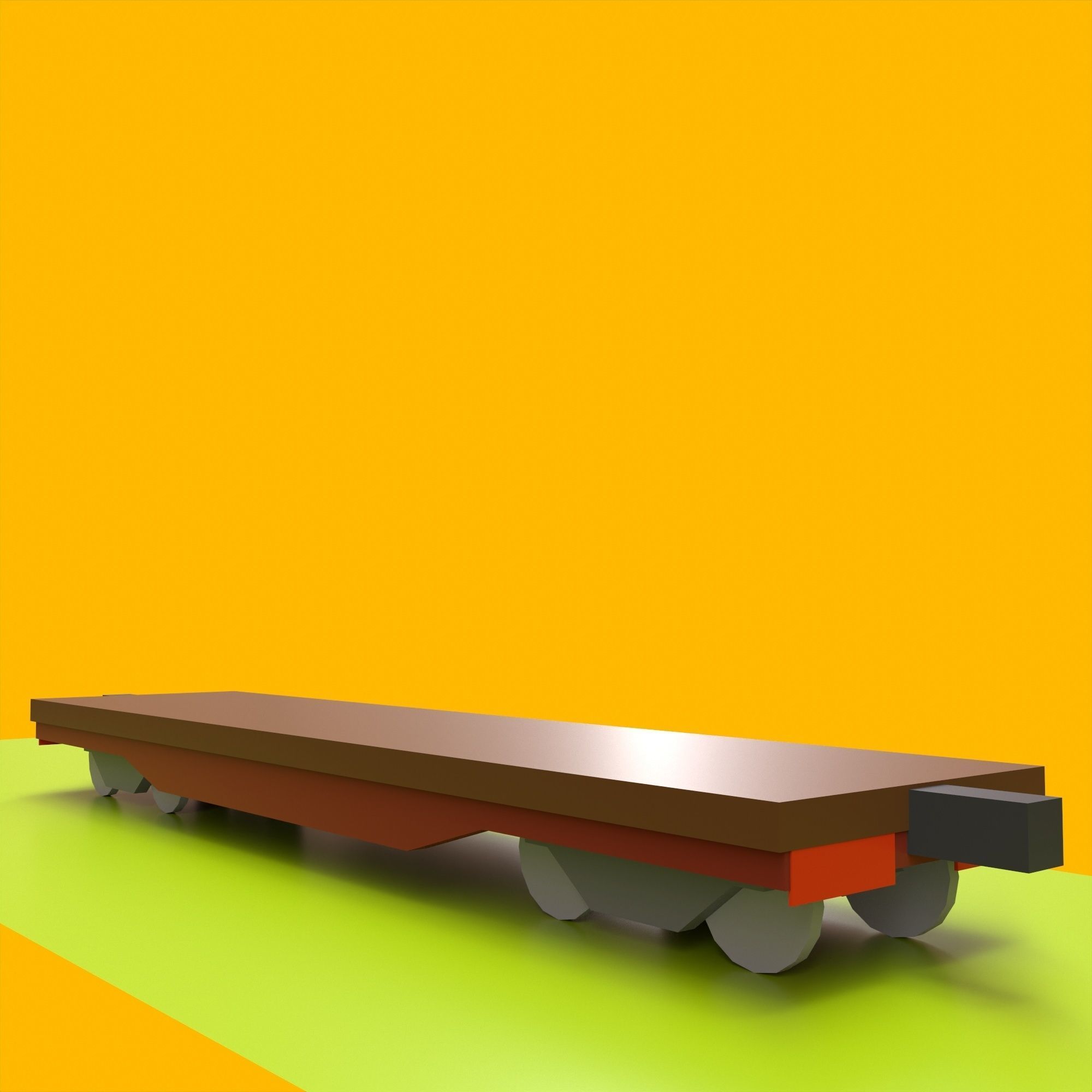 3D model low poly railway train VR / AR / low-poly | CGTrader