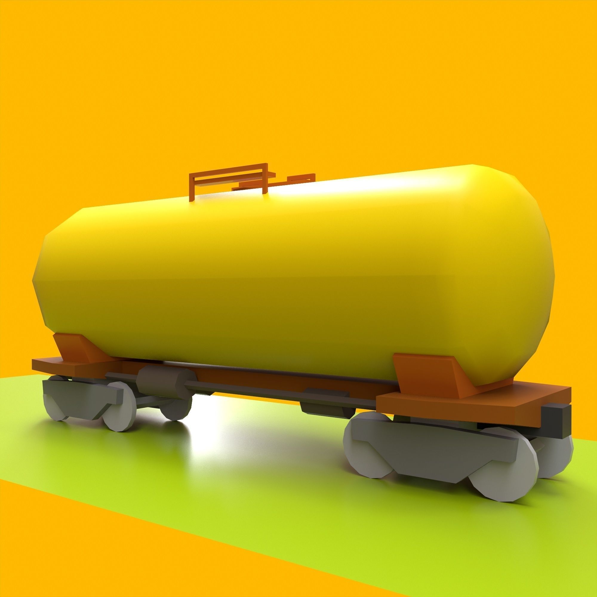 3D model low poly railway train VR / AR / low-poly | CGTrader