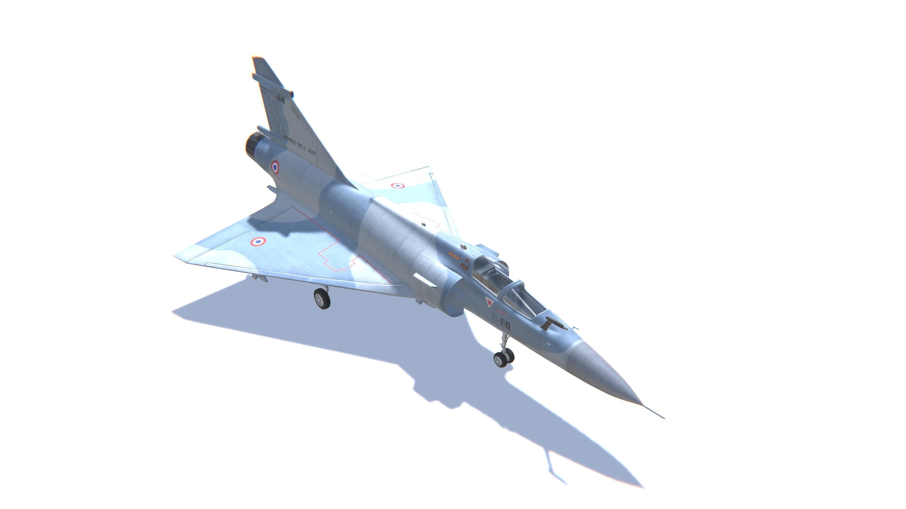 3D model Mirage 2000 Jet Fighter Aircraft VR / AR / low-poly | CGTrader