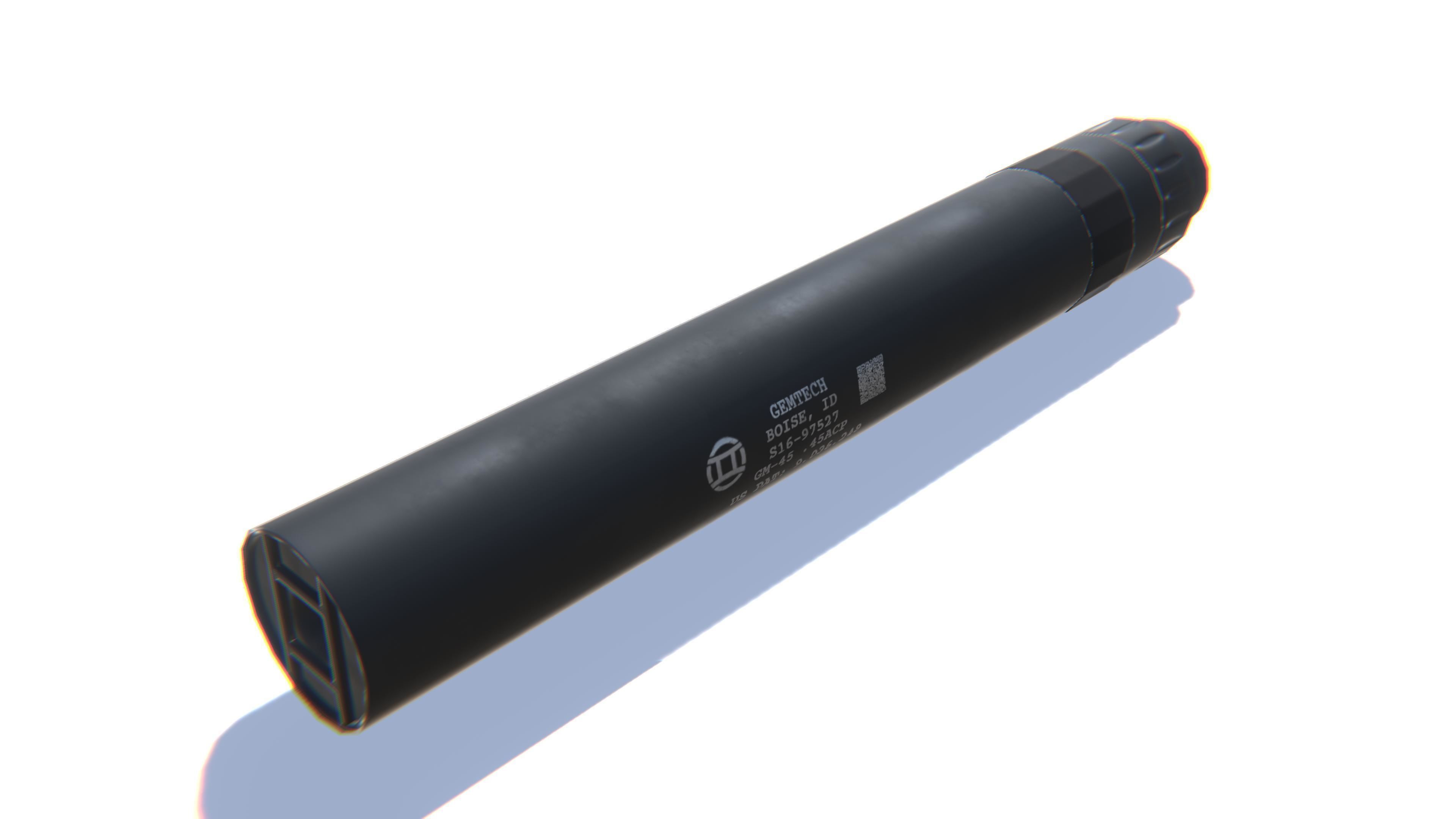 3D model Tactical Silencer 45 ACP 9MM VR / AR / low-poly | CGTrader