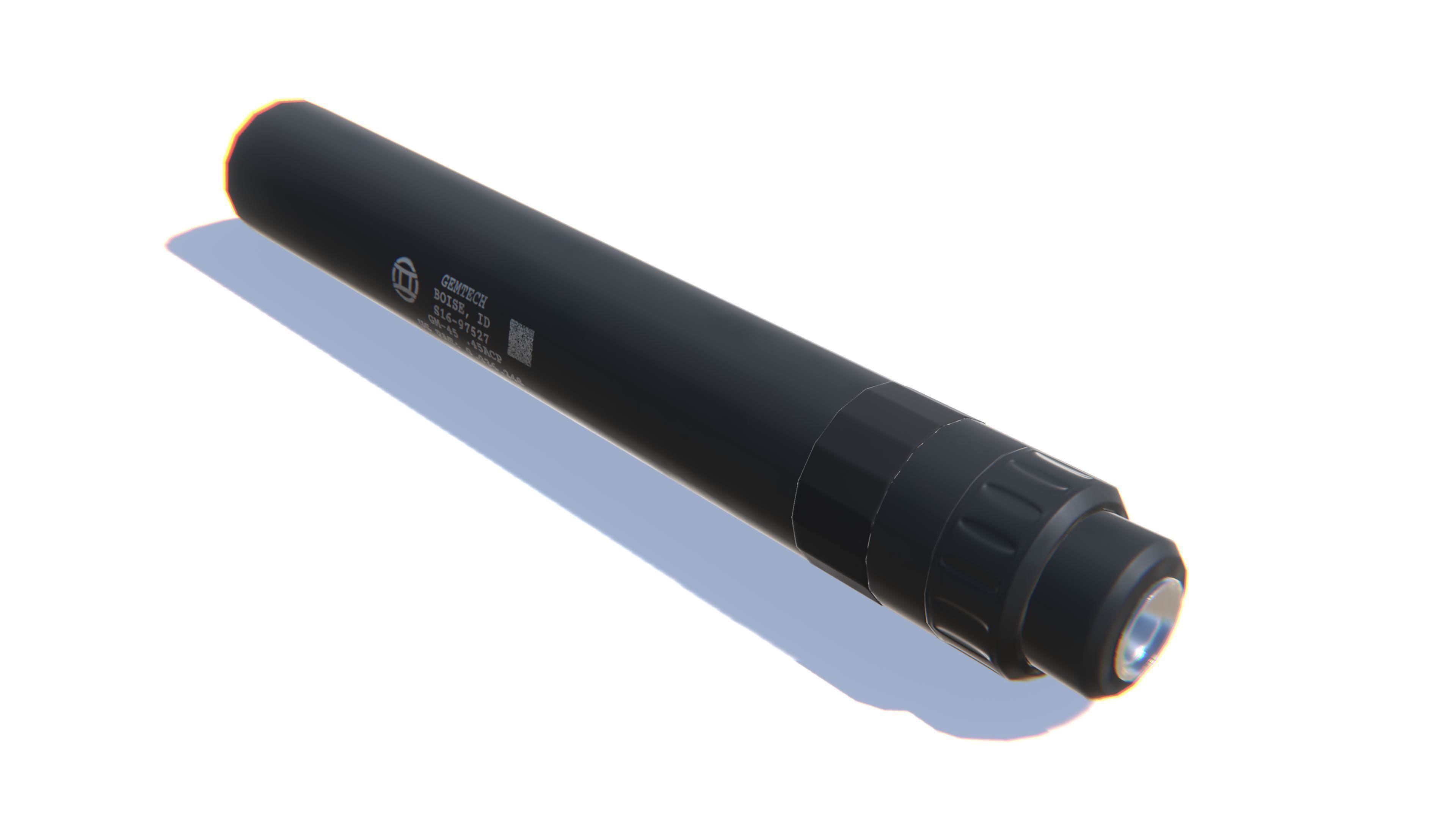 3D model Tactical Silencer 45 ACP 9MM VR / AR / low-poly | CGTrader