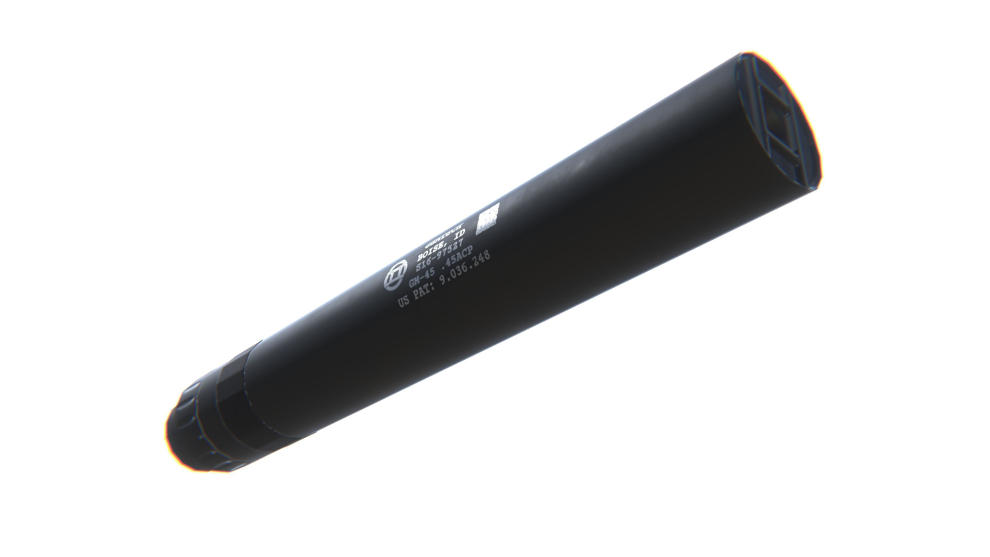 3D model Tactical Silencer 45 ACP 9MM VR / AR / low-poly | CGTrader