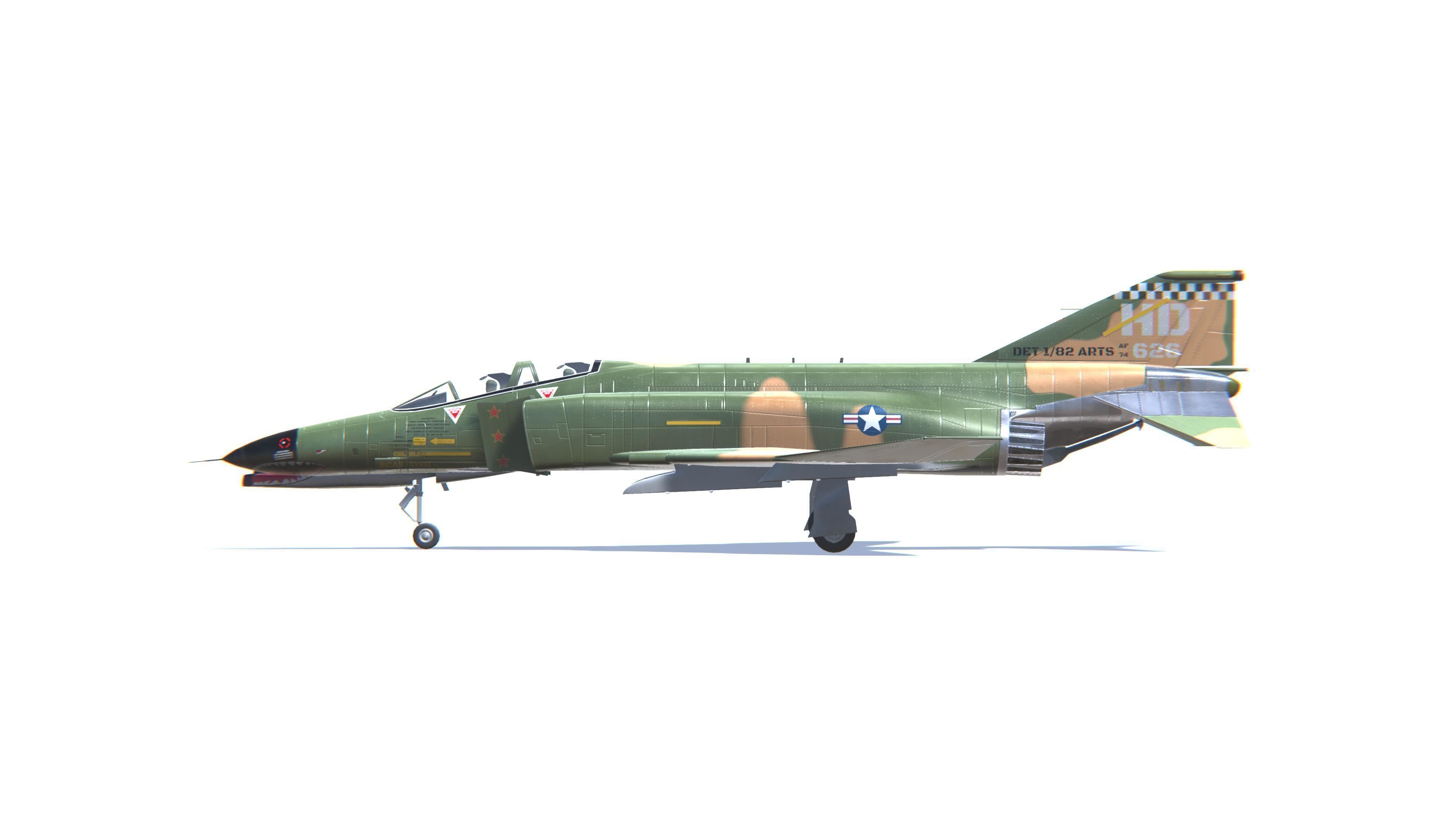 3D model F-4 Phantom II Jet Fighter Aircraft VR / AR / low-poly | CGTrader