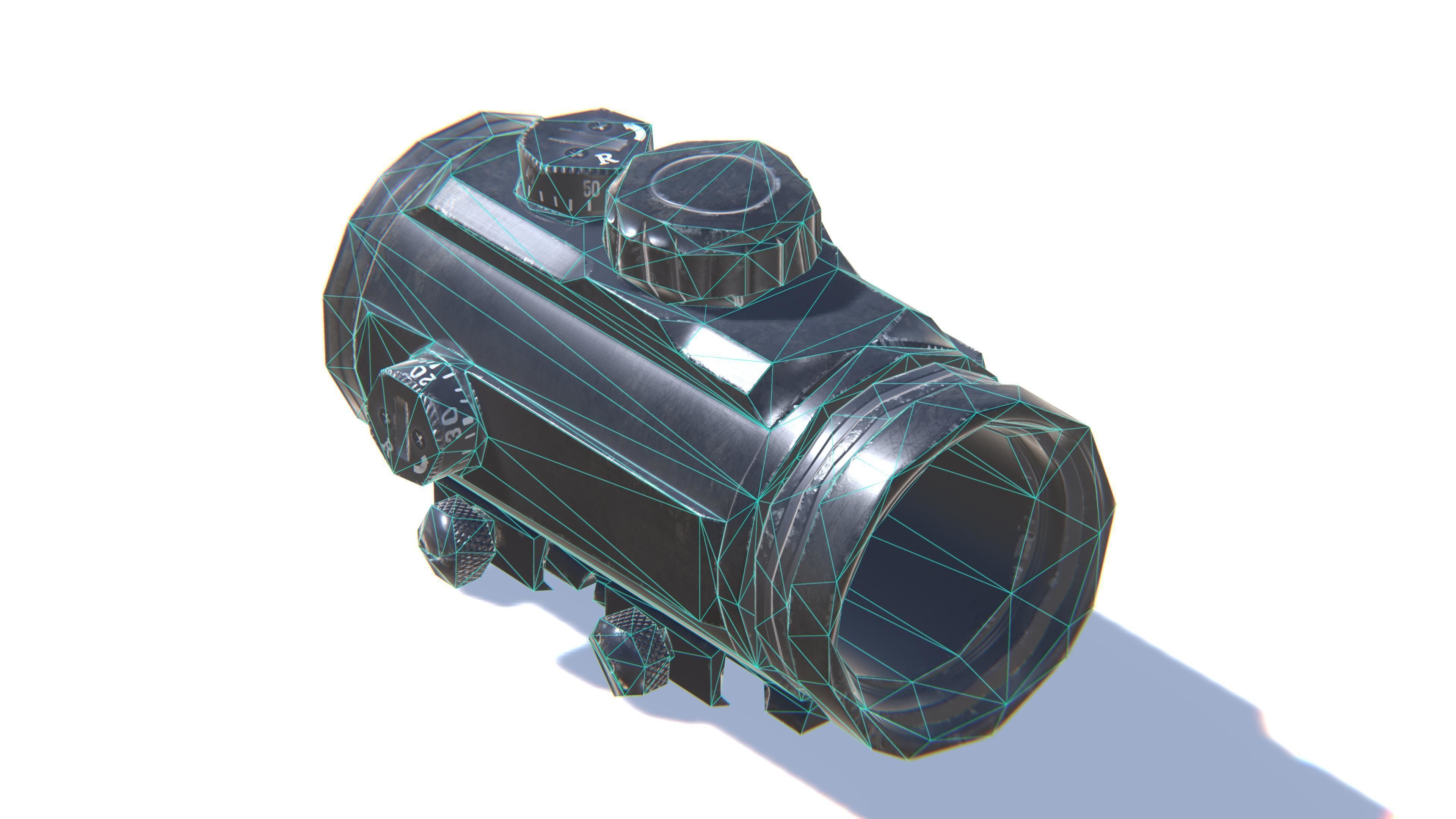 3D model Tactical Collimator Sight 1 VR / AR / low-poly | CGTrader