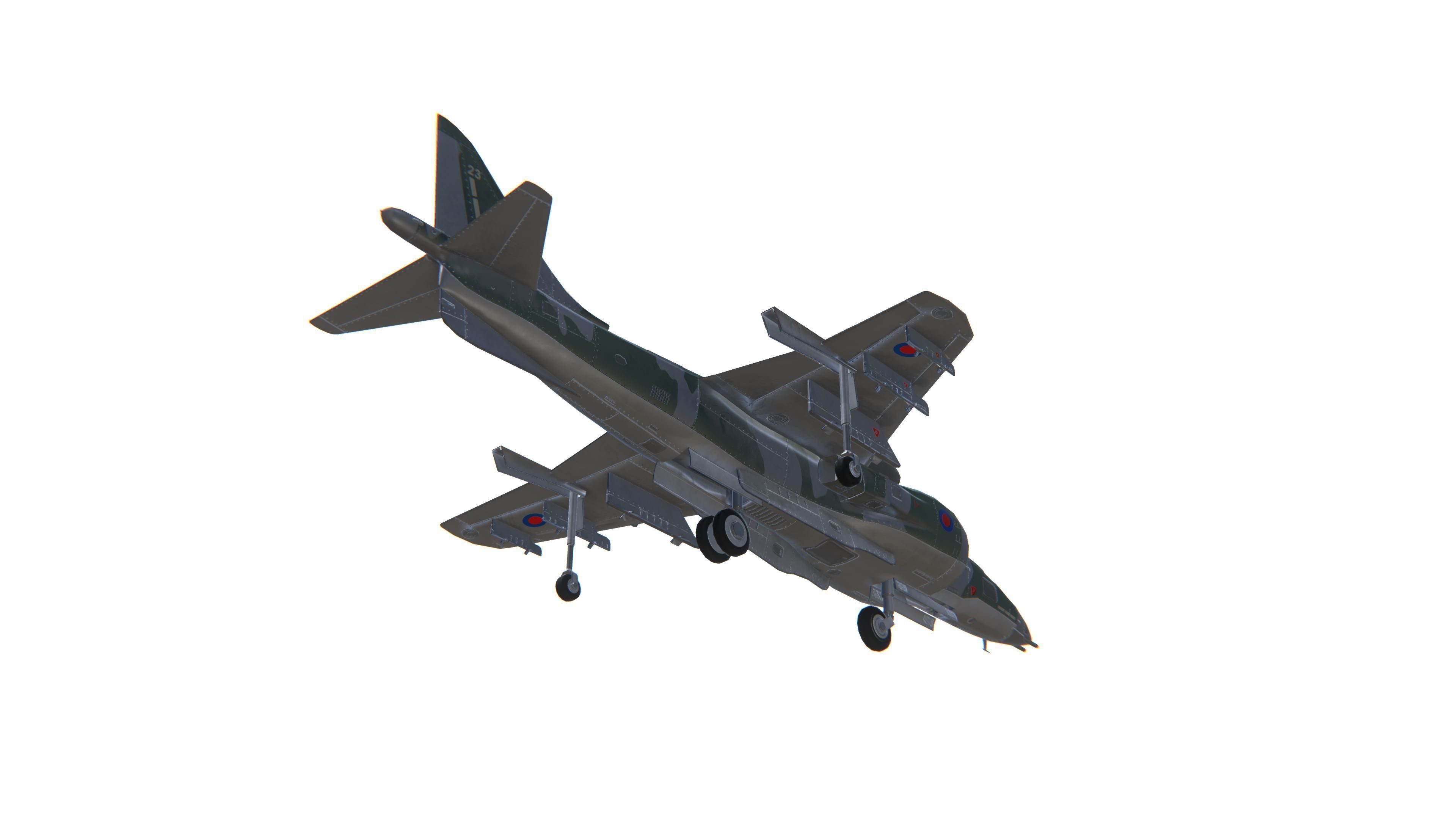 3D model Harrier II Jet Fighter Aircraft VR / AR / low-poly | CGTrader