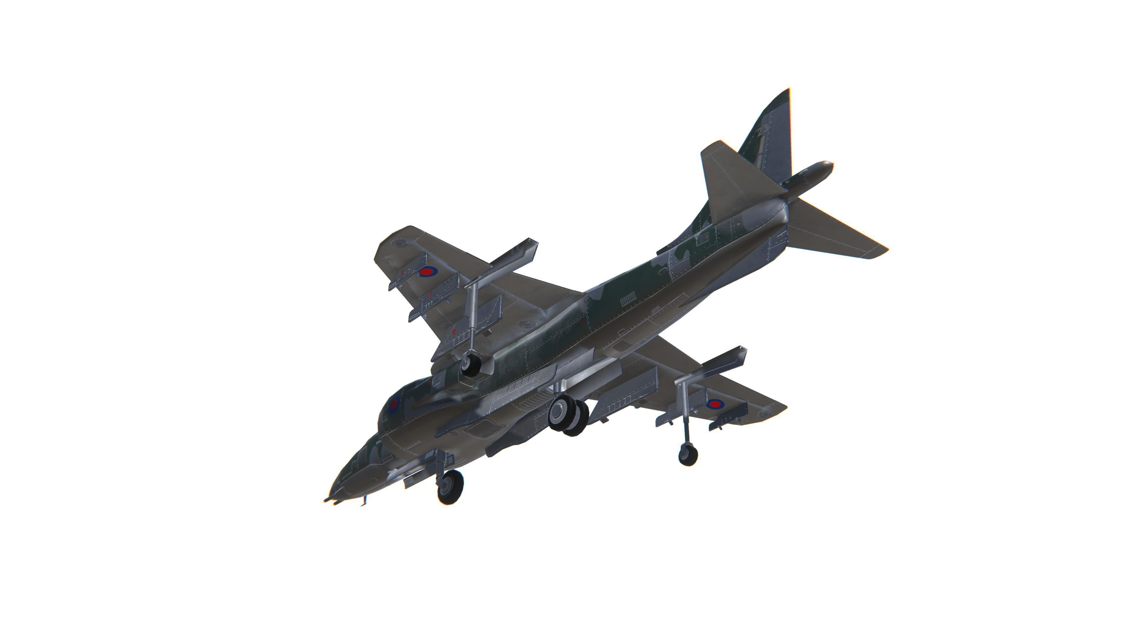 3D model Harrier II Jet Fighter Aircraft VR / AR / low-poly | CGTrader