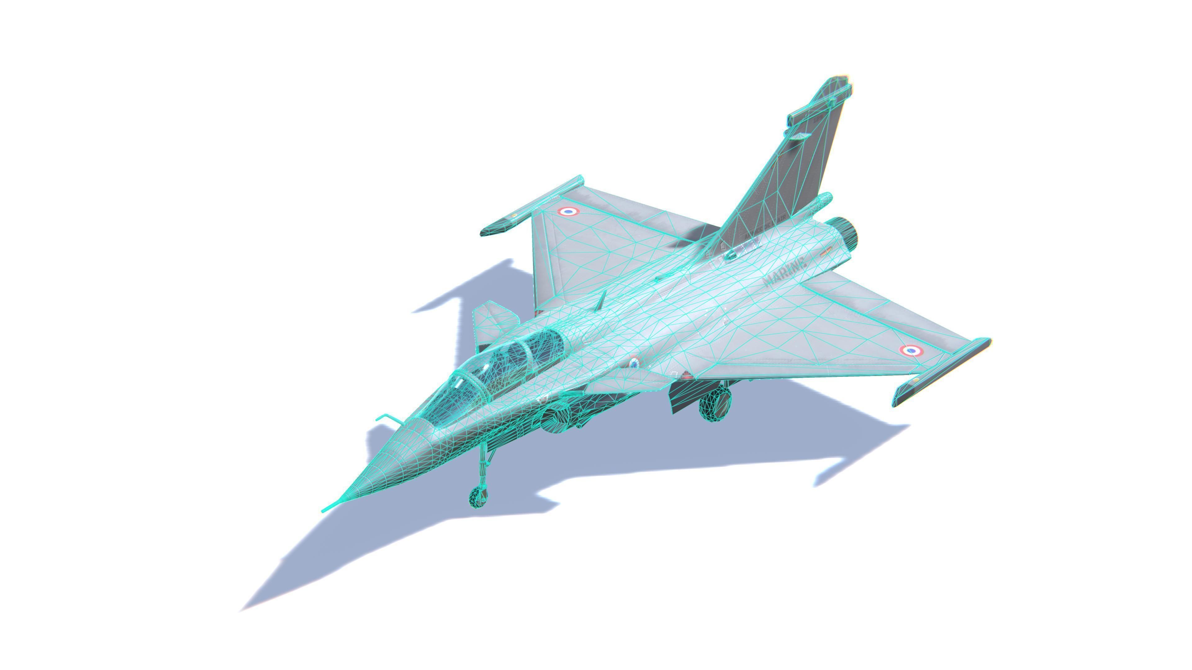 3D model Rafale Jet Fighter Aircraft VR / AR / low-poly | CGTrader