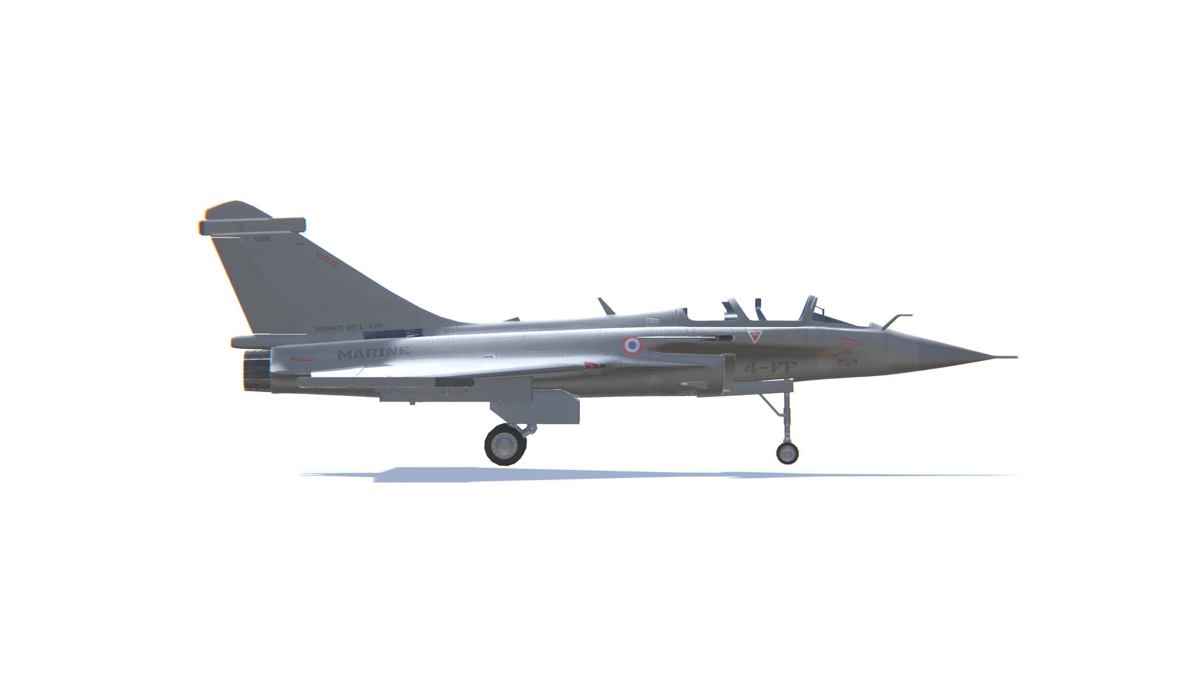 3D model Rafale Jet Fighter Aircraft VR / AR / low-poly | CGTrader