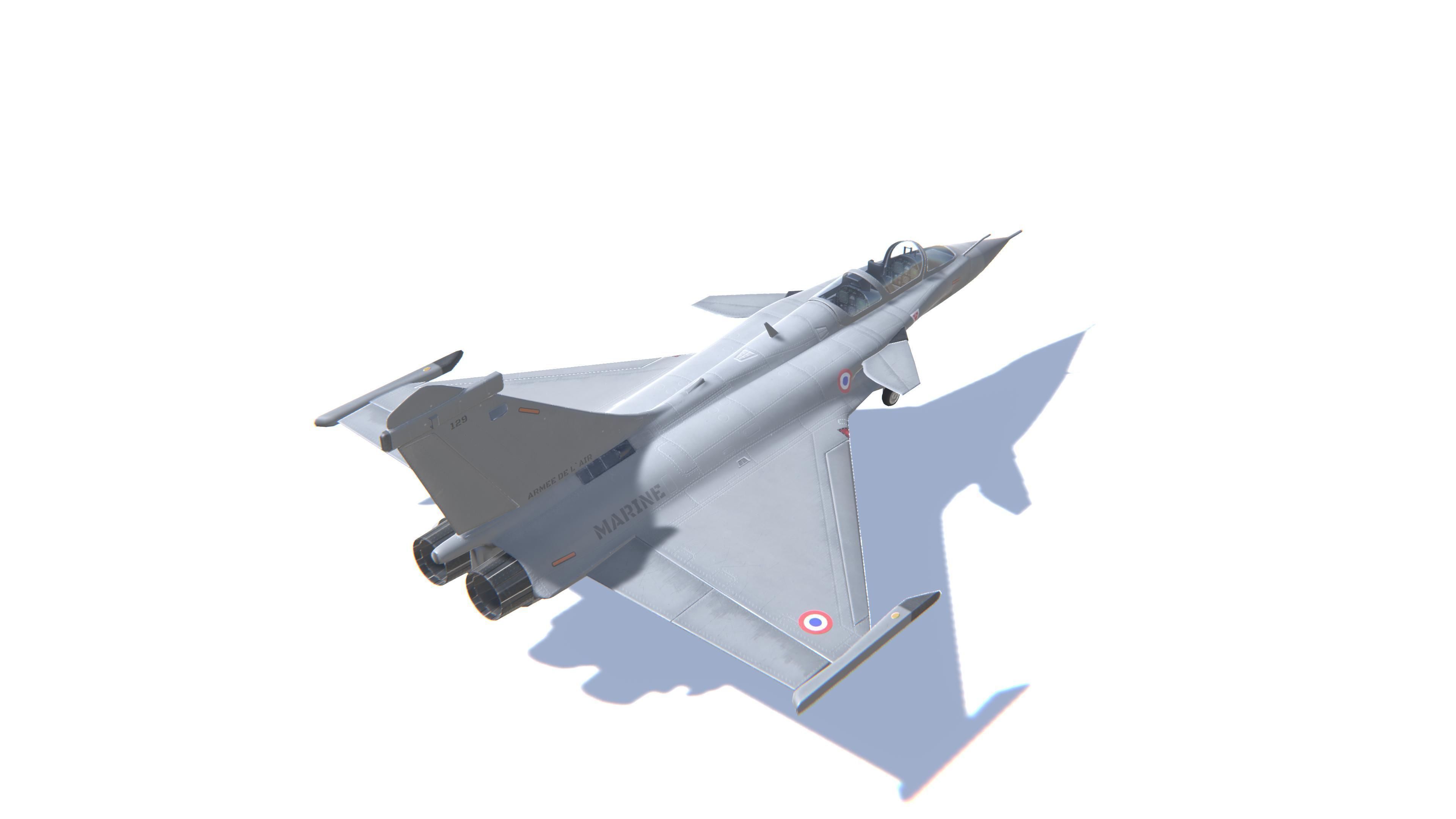 3D model Rafale Jet Fighter Aircraft VR / AR / low-poly | CGTrader