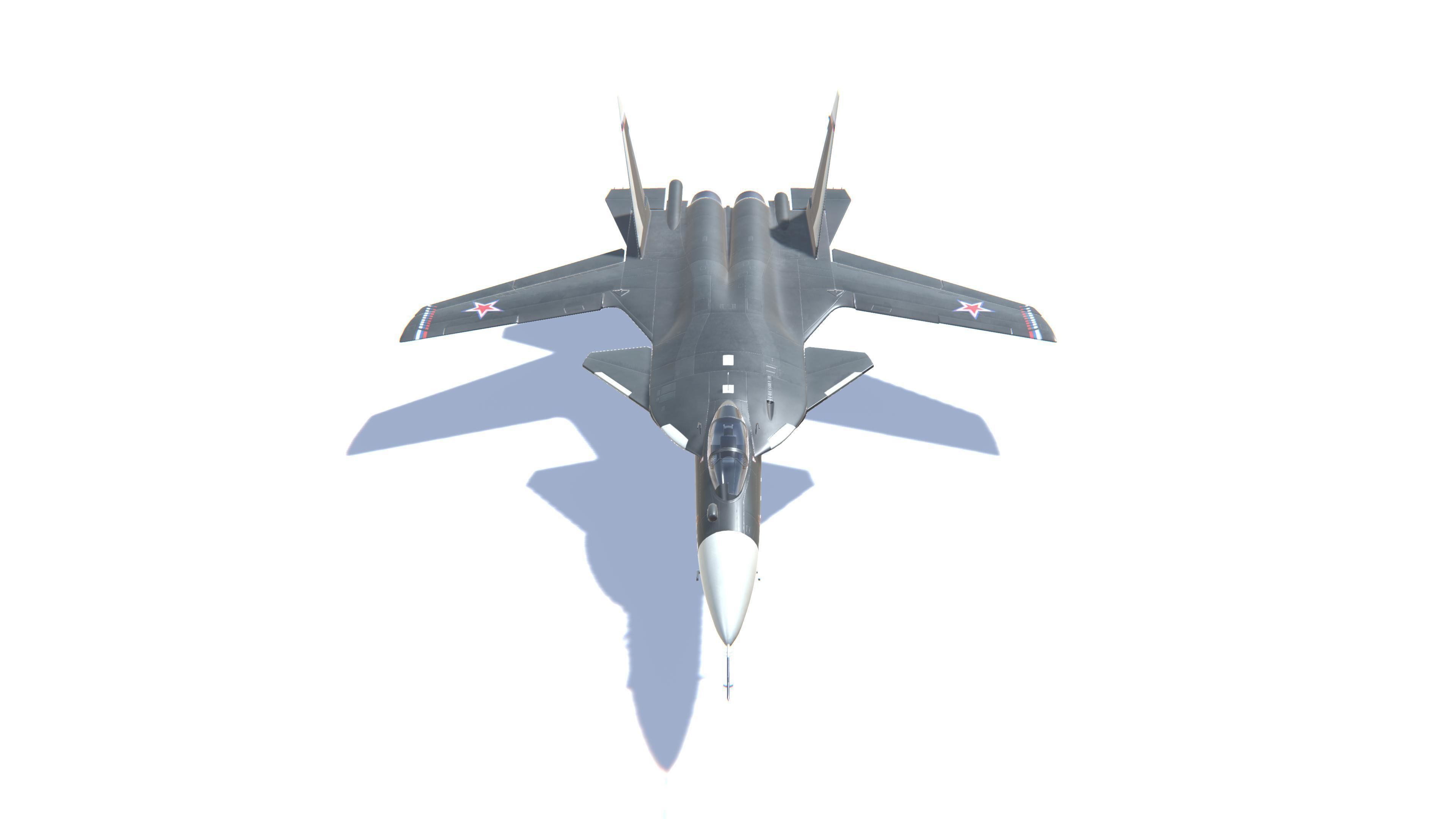 3D model SU-47 Firkin Jet Fighter Aircraft VR / AR / low-poly | CGTrader