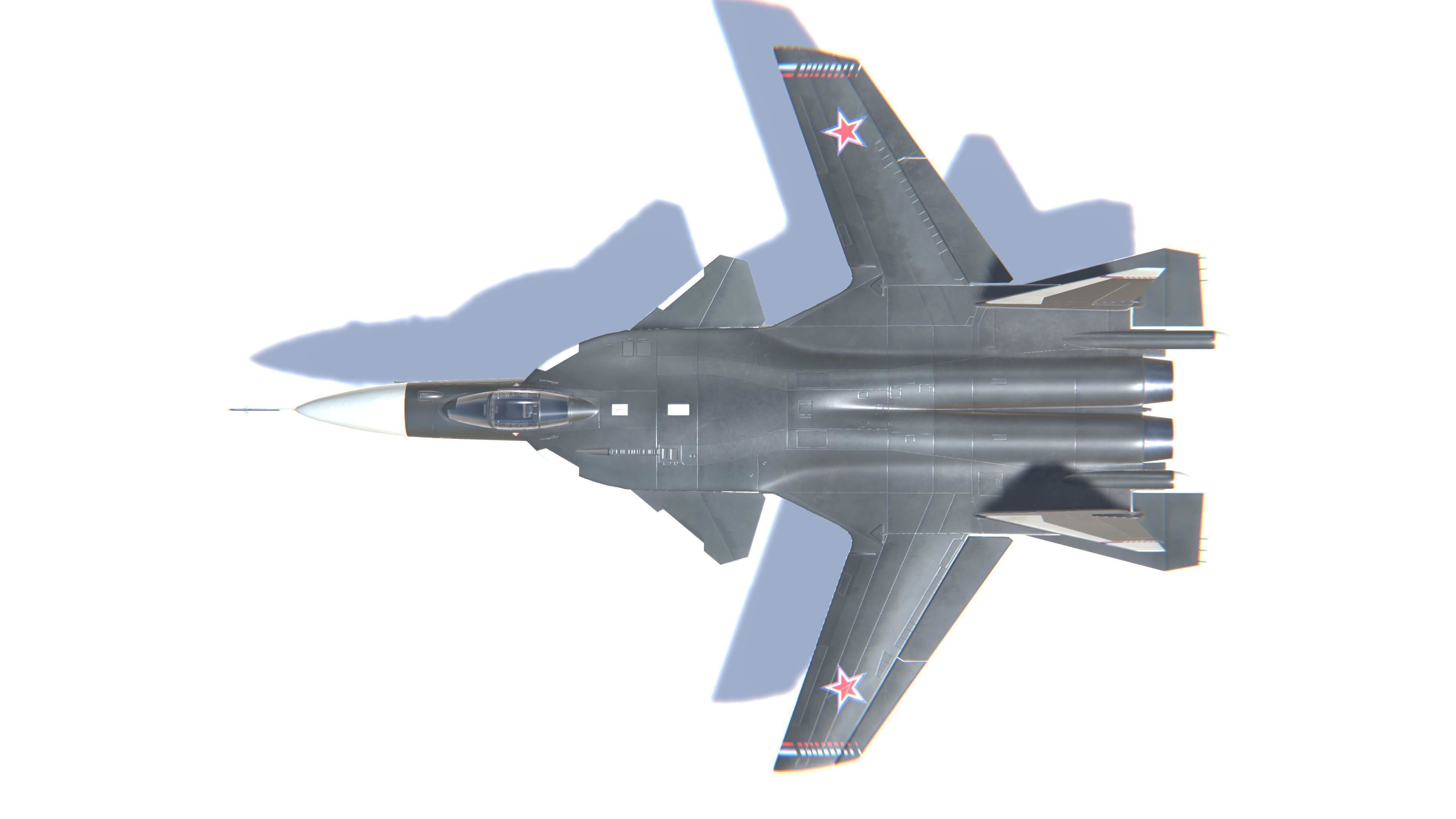 3D model SU-47 Firkin Jet Fighter Aircraft VR / AR / low-poly | CGTrader