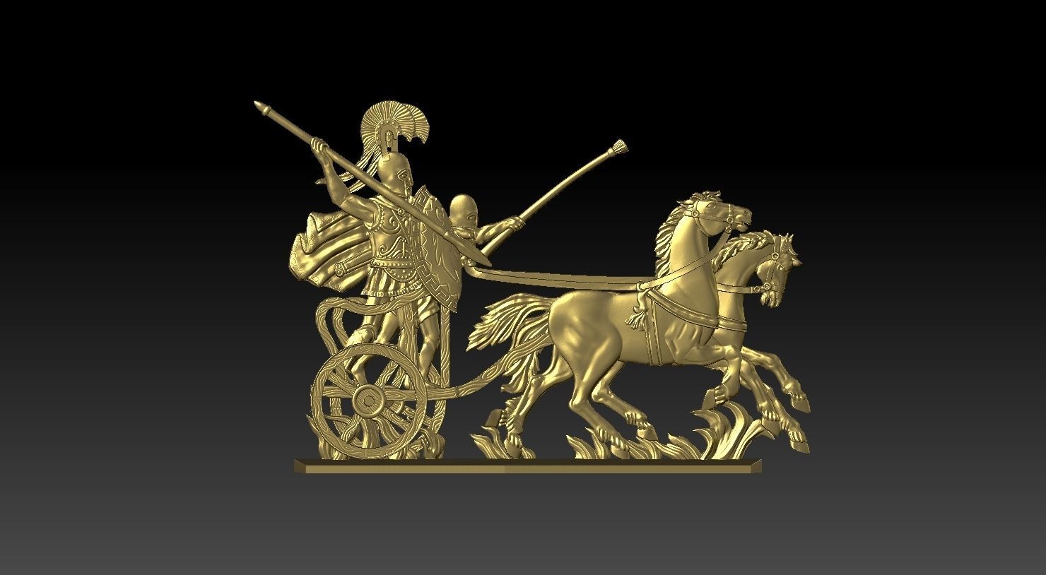 greek chariot 3D model 3D printable | CGTrader