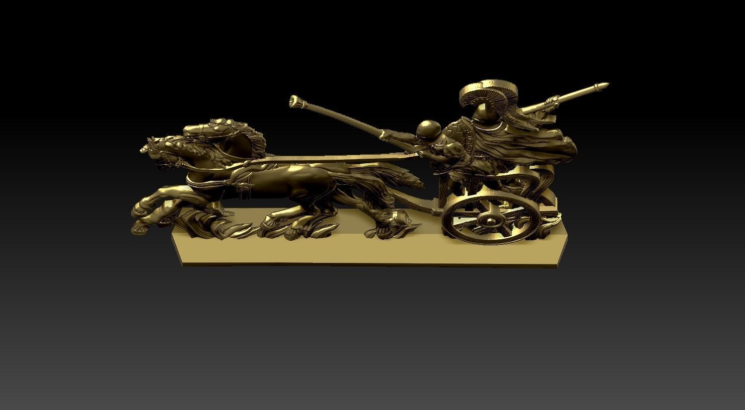 greek chariot 3D model 3D printable | CGTrader
