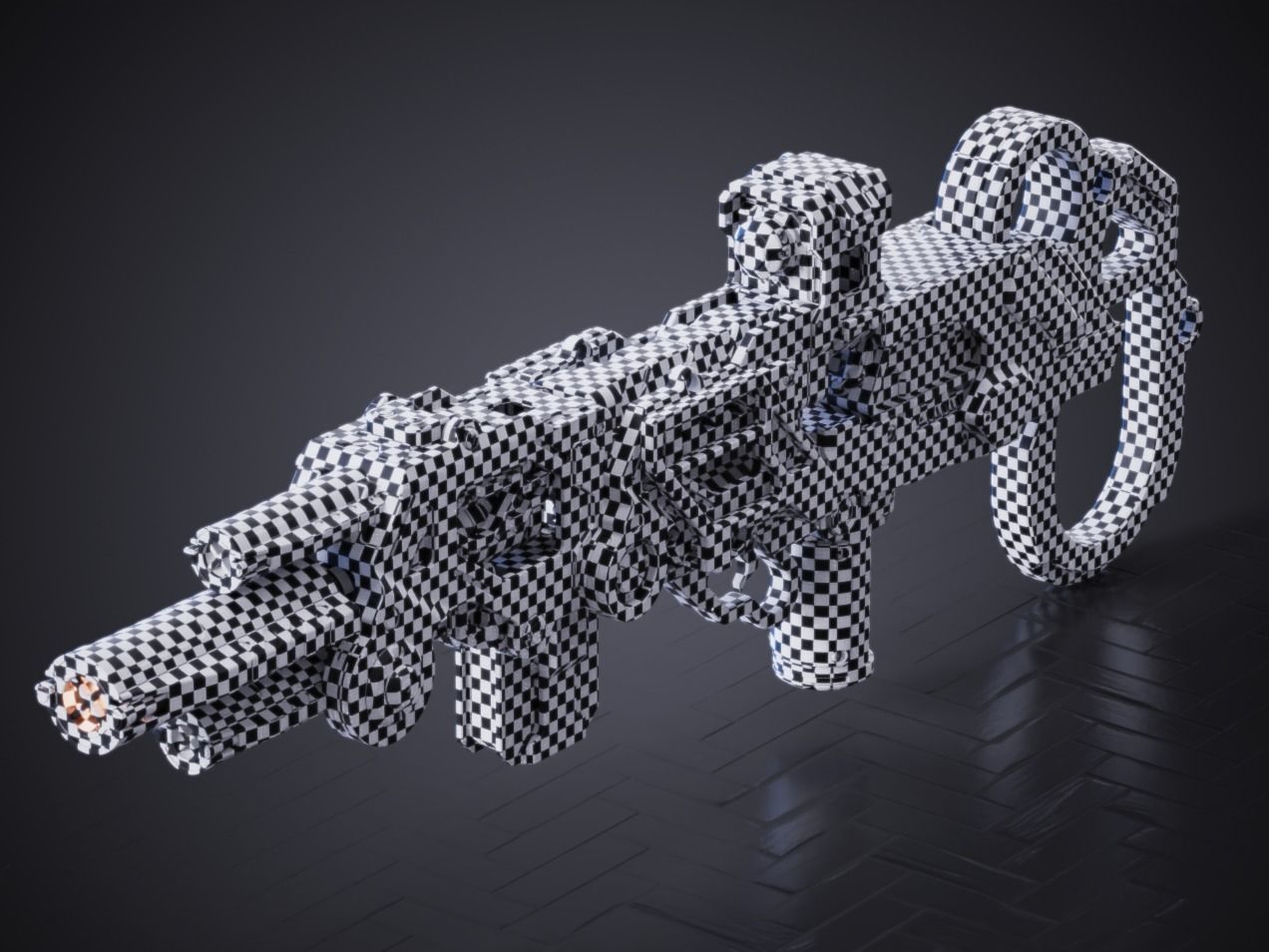 3D model Sci-fi LMG Gun VR / AR / low-poly | CGTrader