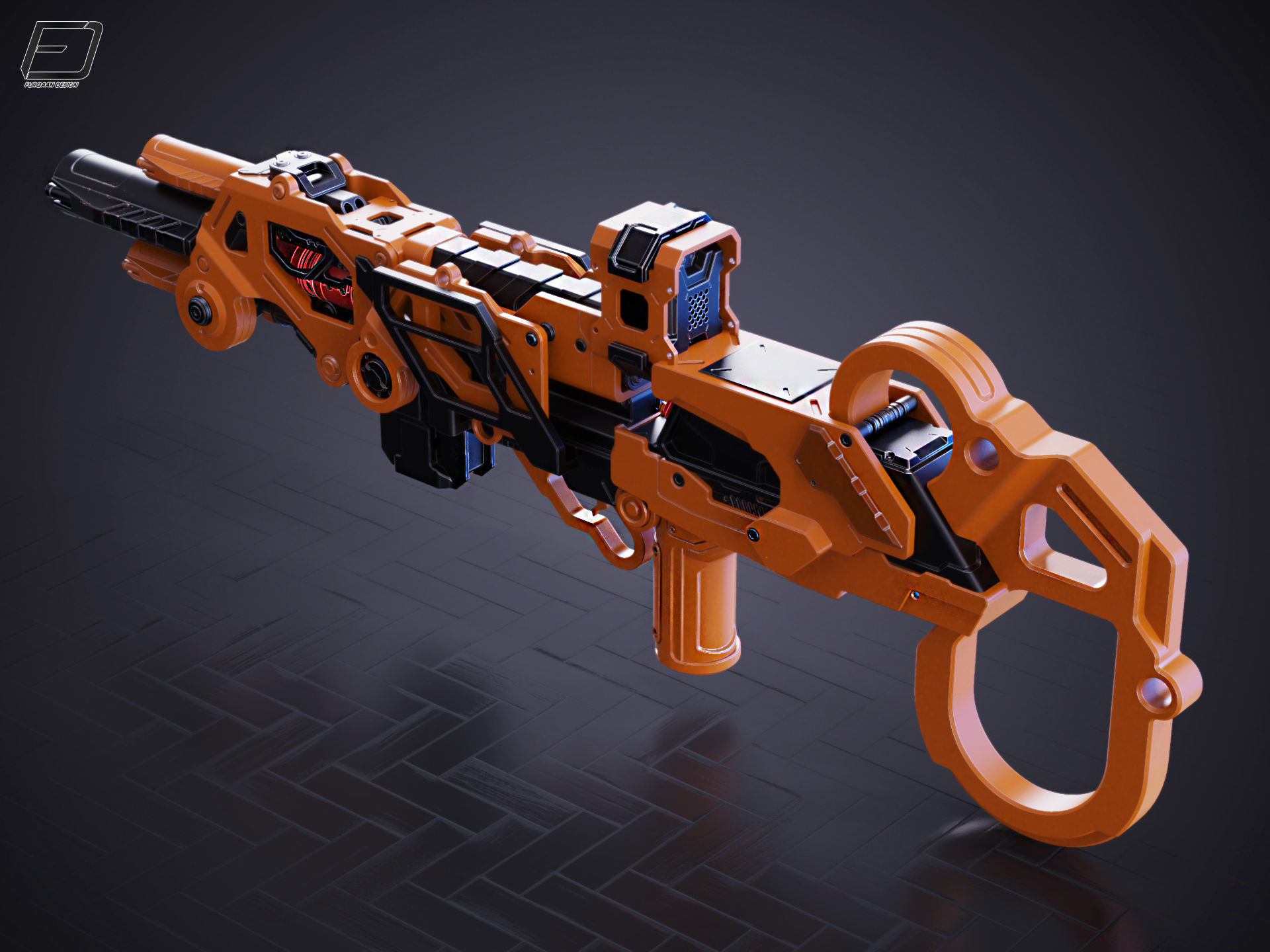 3D model Sci-fi LMG Gun VR / AR / low-poly | CGTrader
