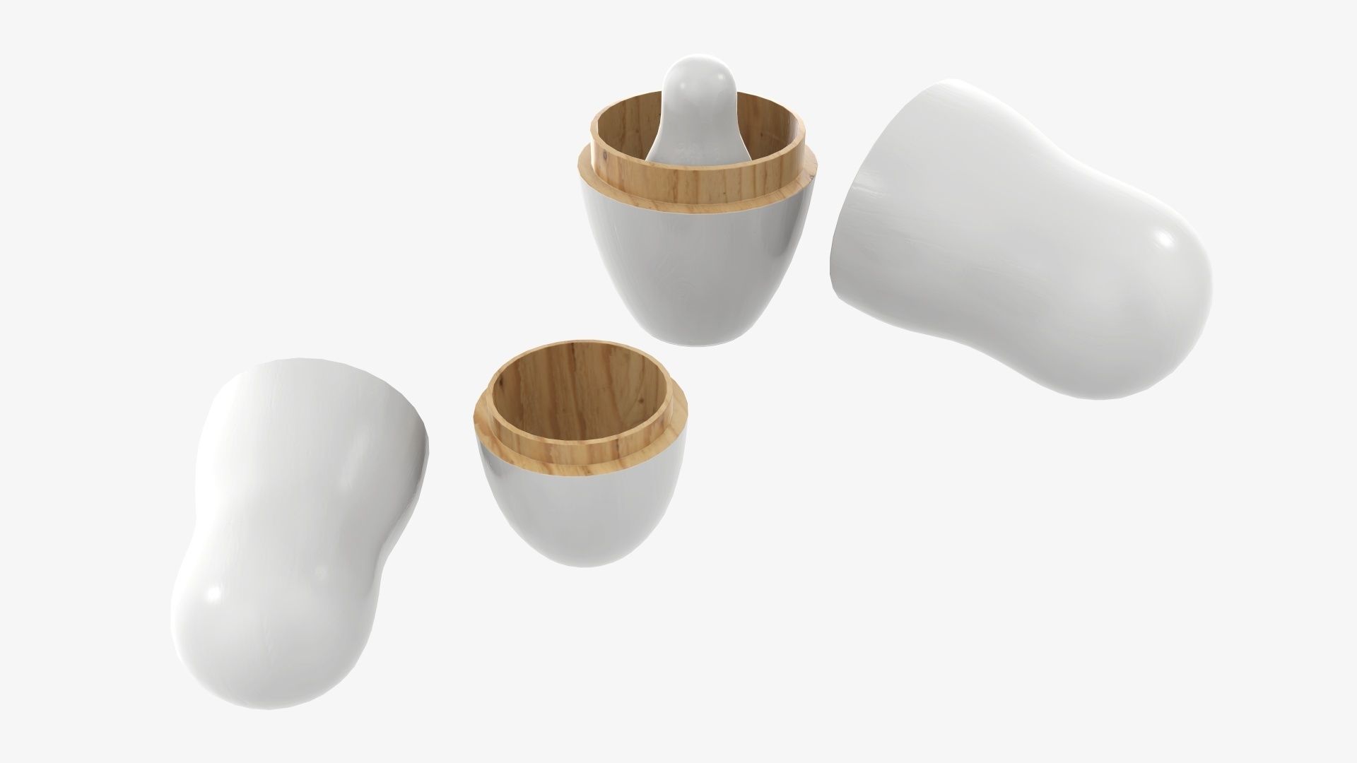 Nesting doll set Matryoshka open mockup 3D model | CGTrader