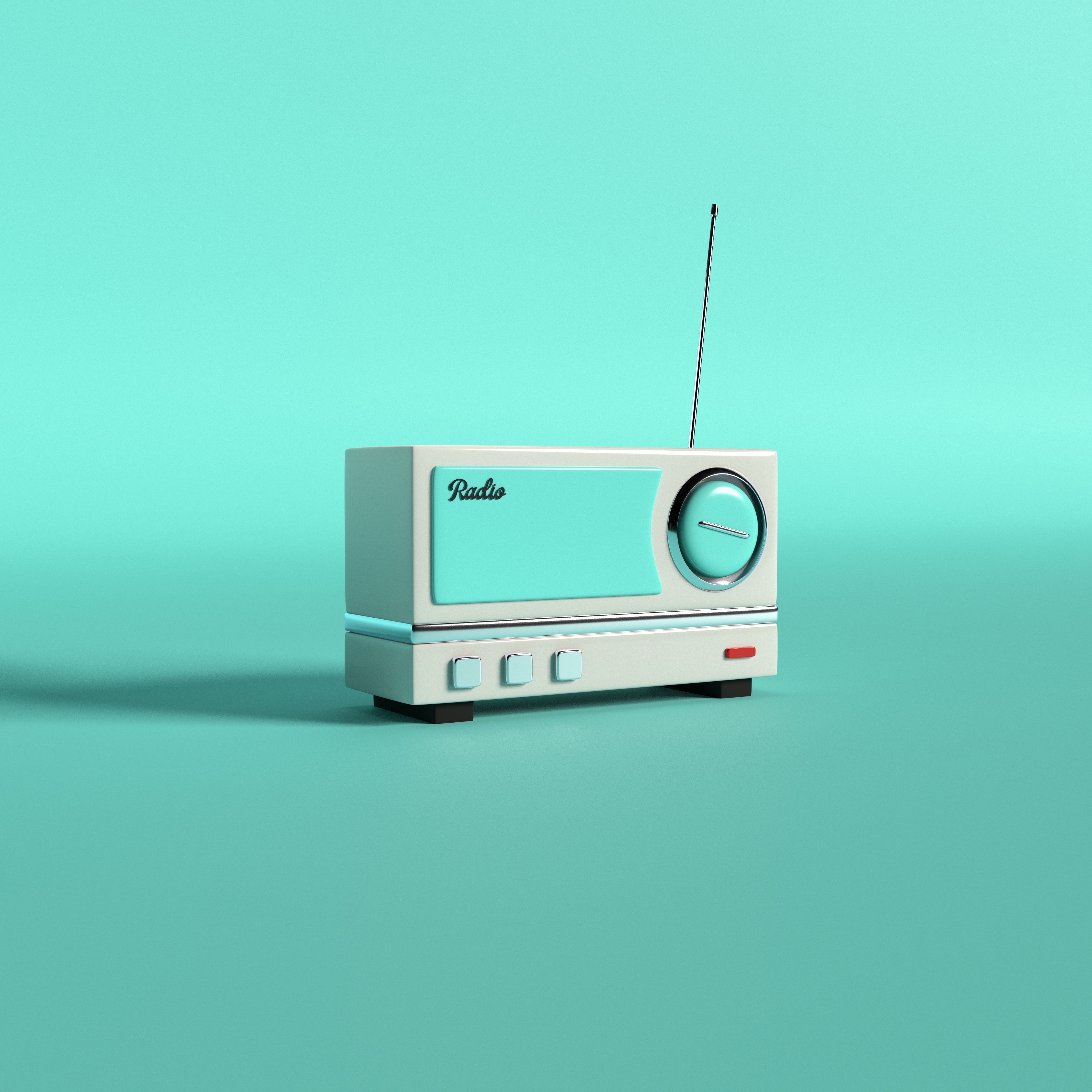 Radio retro free 3D model | CGTrader