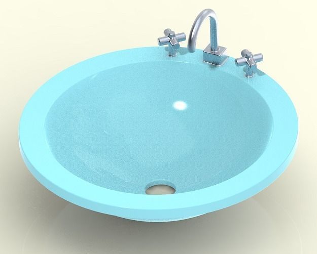 Classic Round Wash Basin 3D model 3D printable | CGTrader