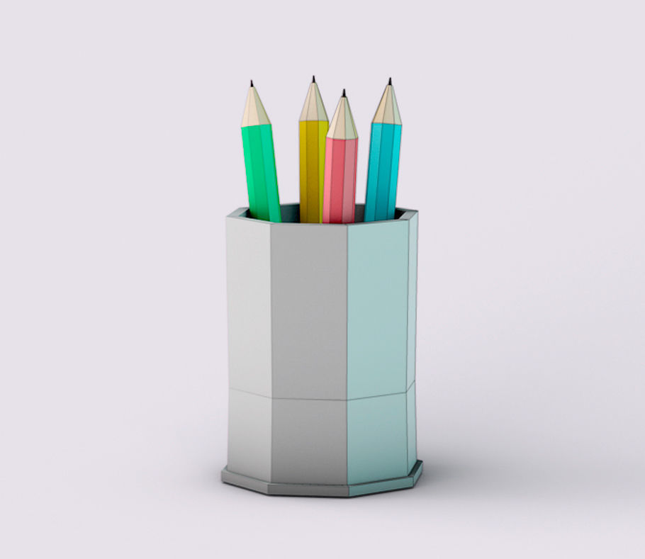 3D model Low Poly School Supplies VR / AR / low-poly | CGTrader