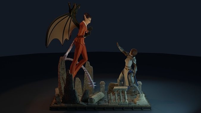 Overlord - Demiurge and Remedios Custodio 3D model 3D printable | CGTrader