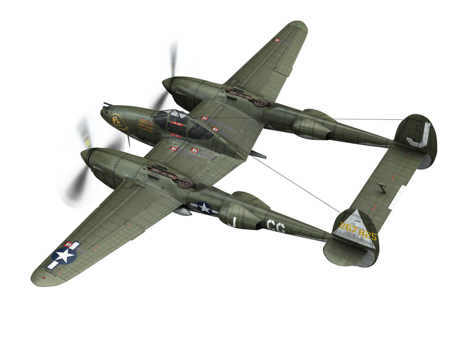 Lockheed P-38 Lightning - Texas Ranger IV 3D model | CGTrader
