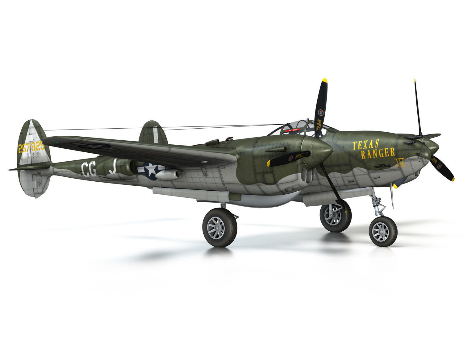 Lockheed P-38 Lightning - Texas Ranger IV 3D model | CGTrader
