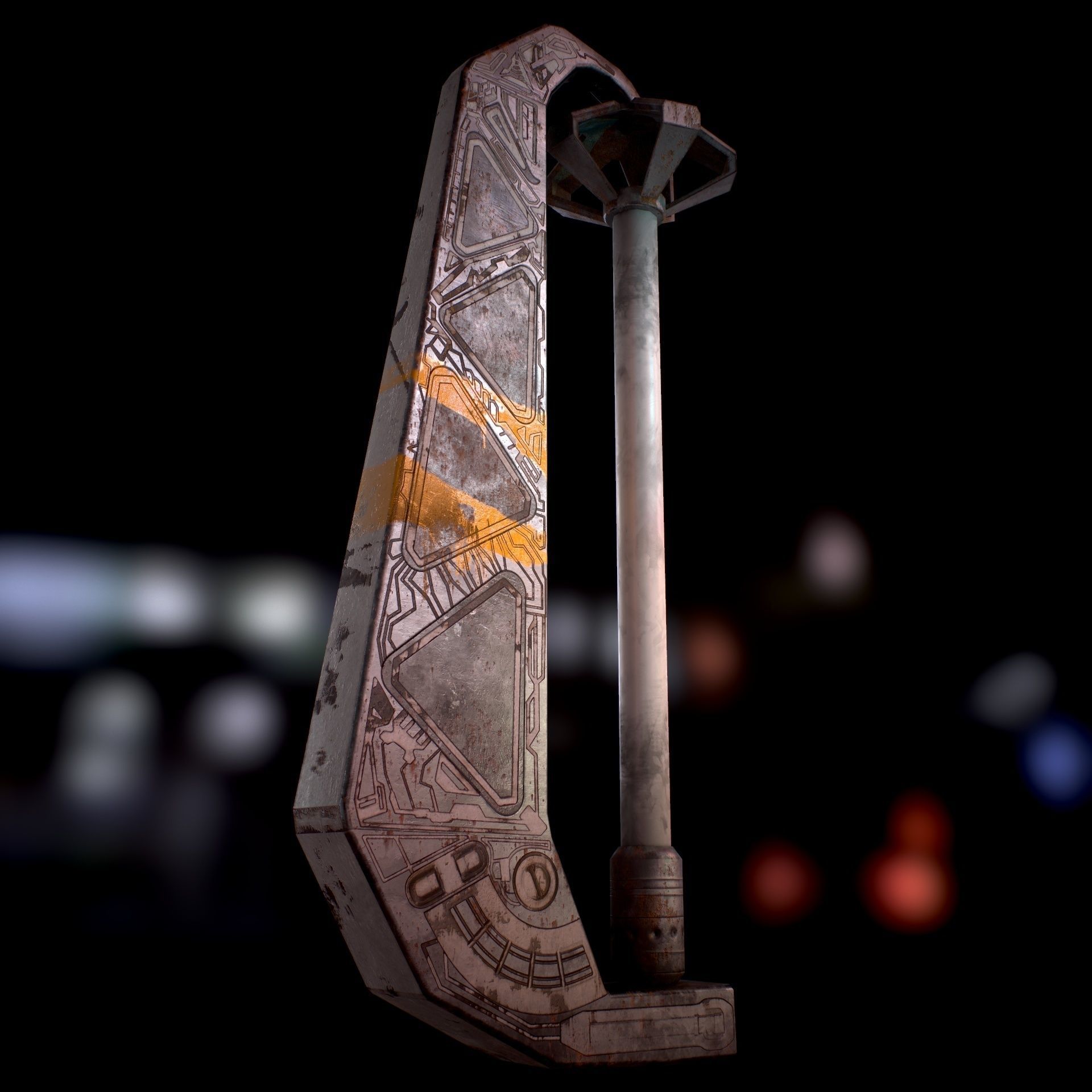 3D model Sci Fi - Cyberpunk Street Light VR / AR / low-poly | CGTrader